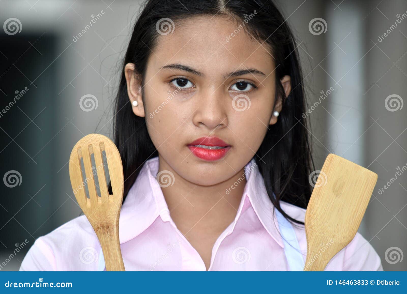 Woman with Cooking Utensils Stock Image - Image of cutlery, adult ...
