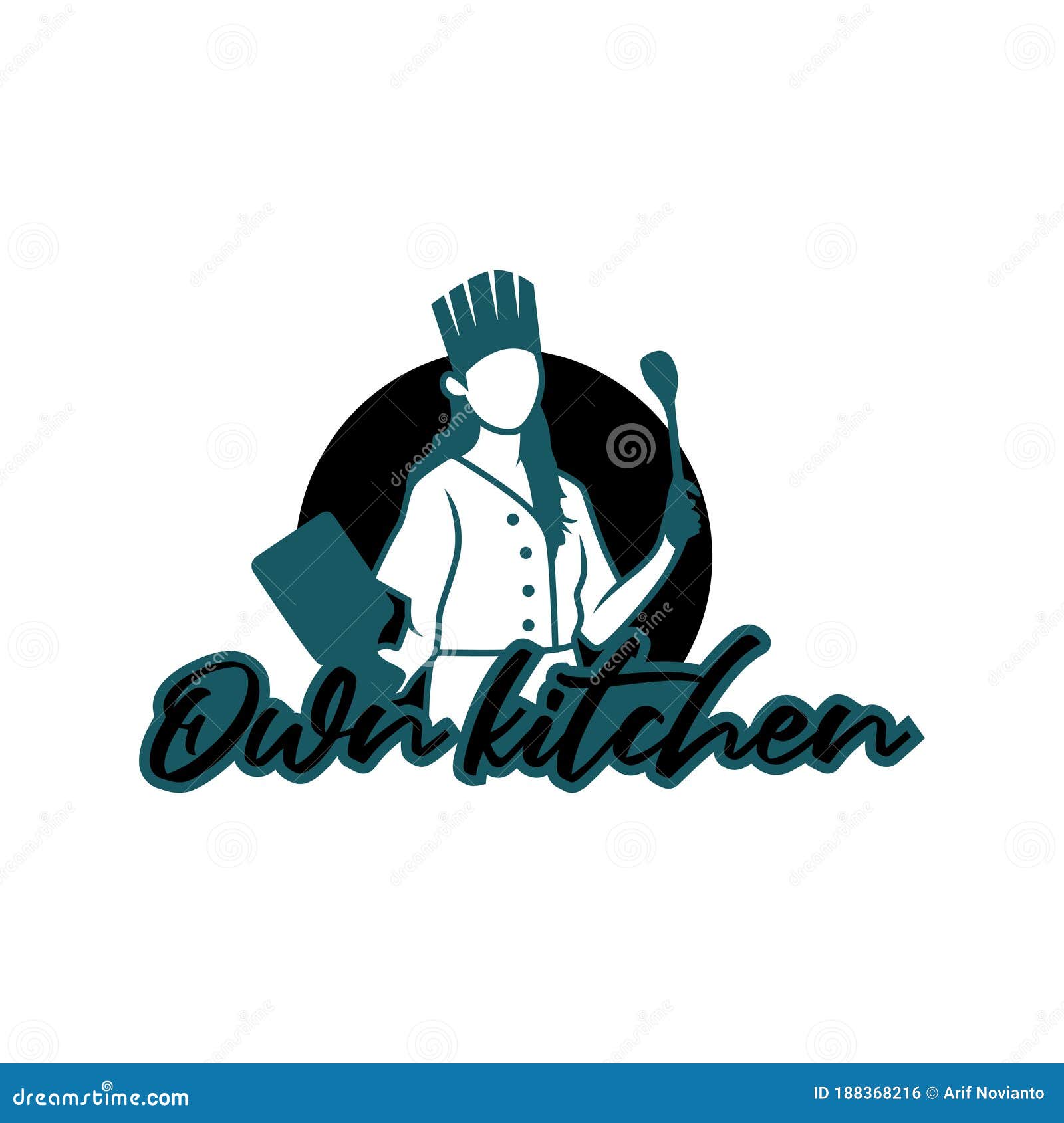 Woman cooking vector logo stock vector. Illustration of business ...