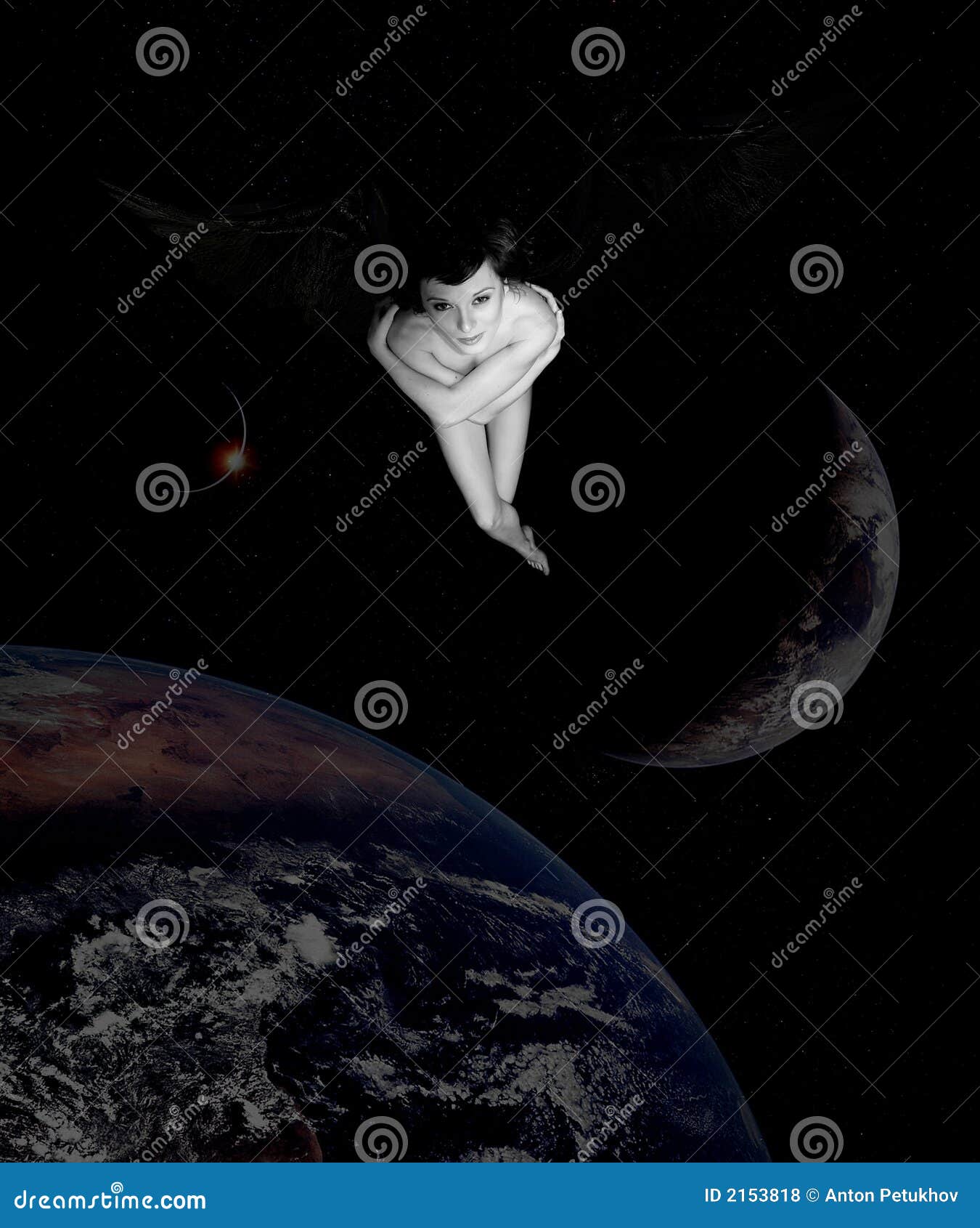 Woman of the Cosmos stock photo. Image of girl, extraterrestrial - 2153818