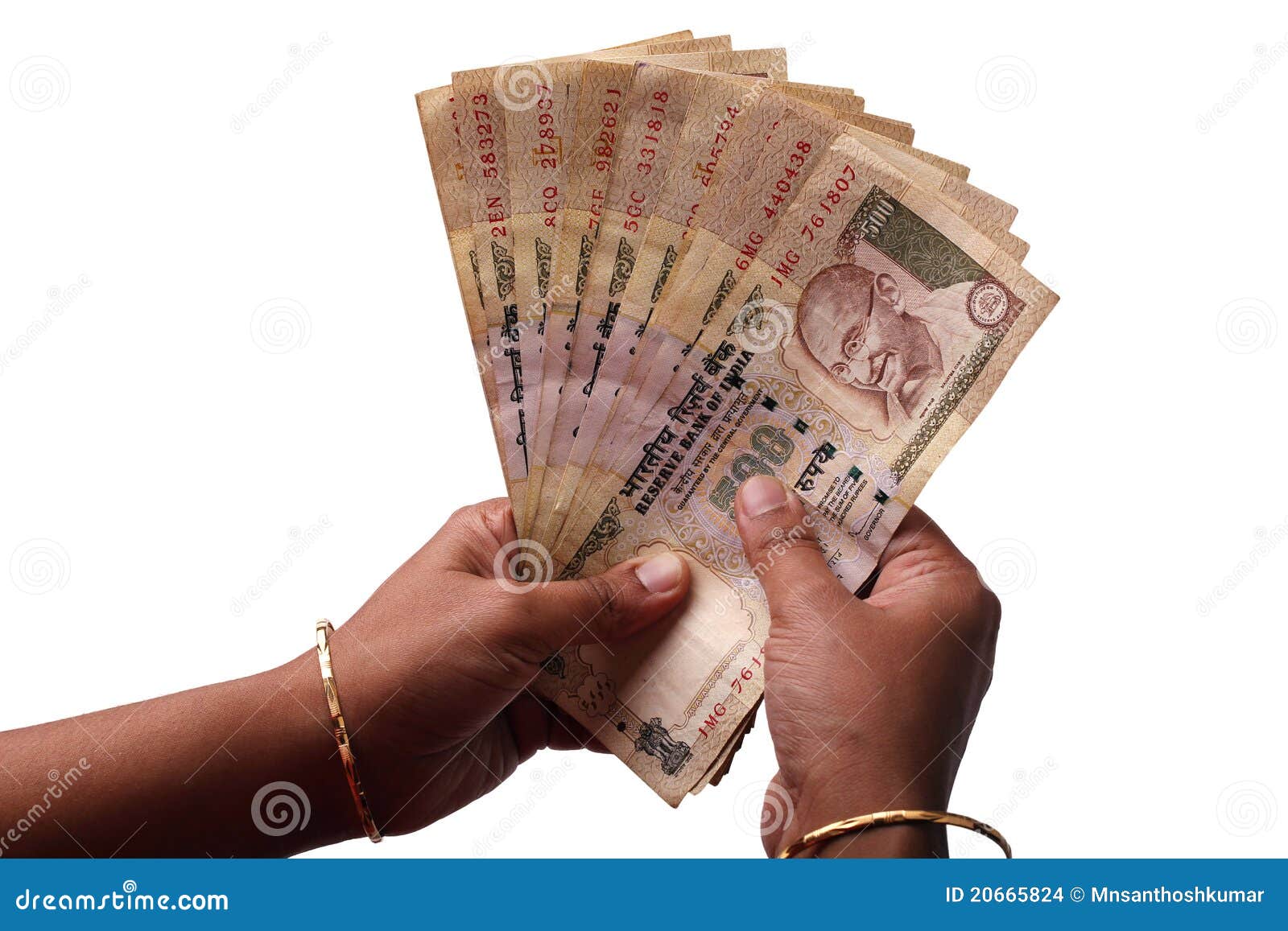 Woman Counting Indian Rupees Stock Photo - Image of human, exchange ...