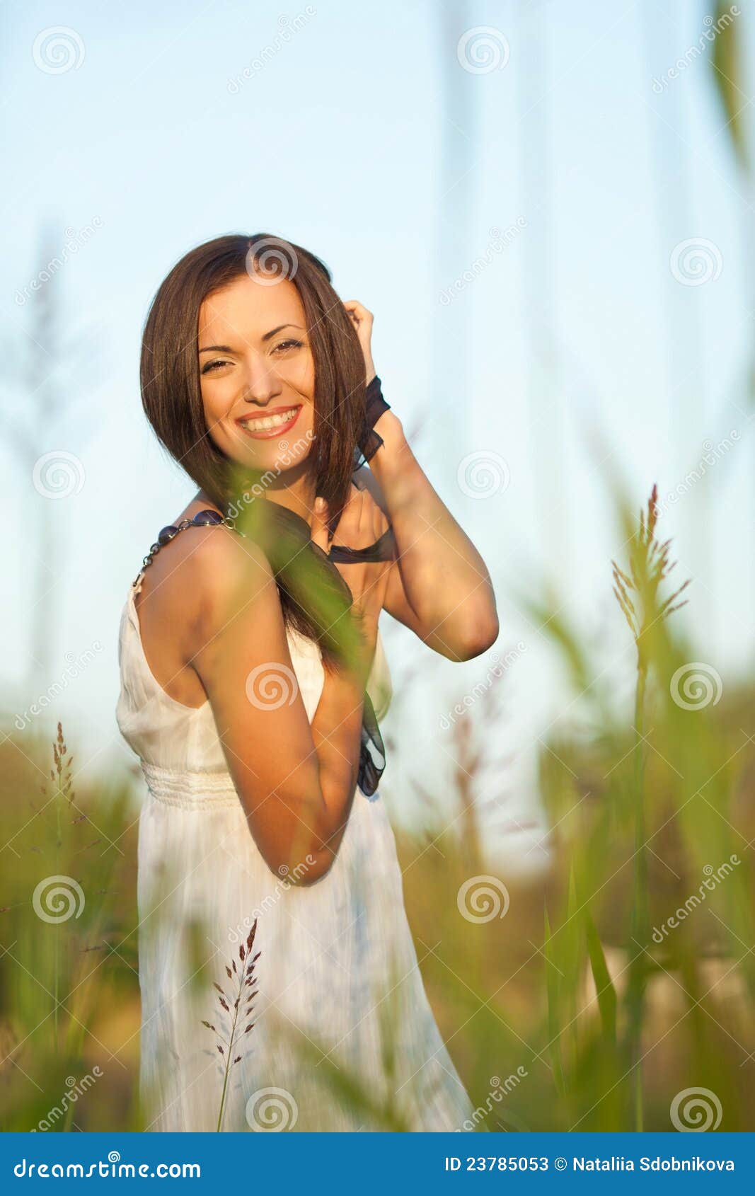 Woman in countryside stock image. Image of model, looking - 23785053