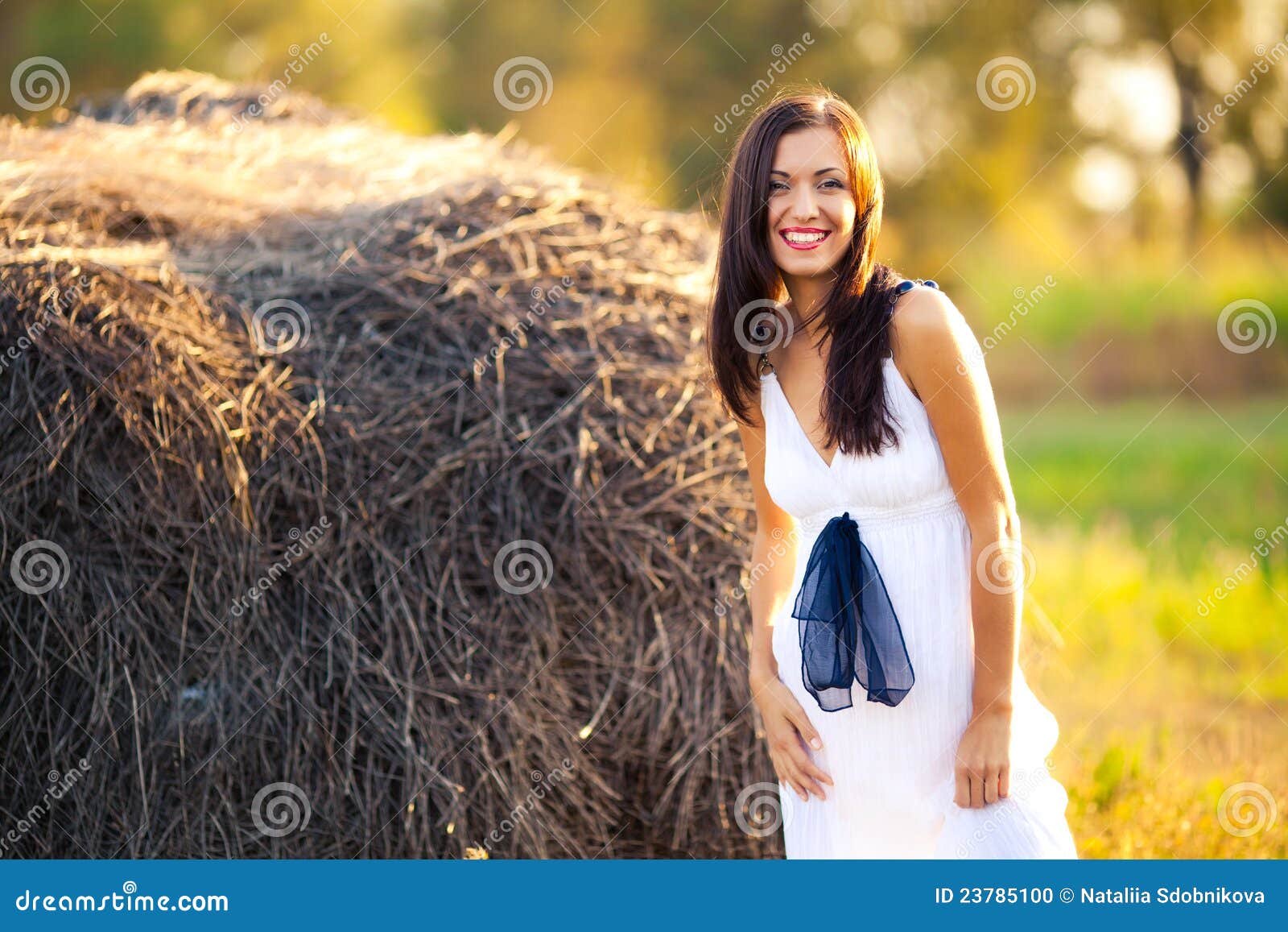 Woman in countryside stock photo. Image of girl, brunette - 23785100