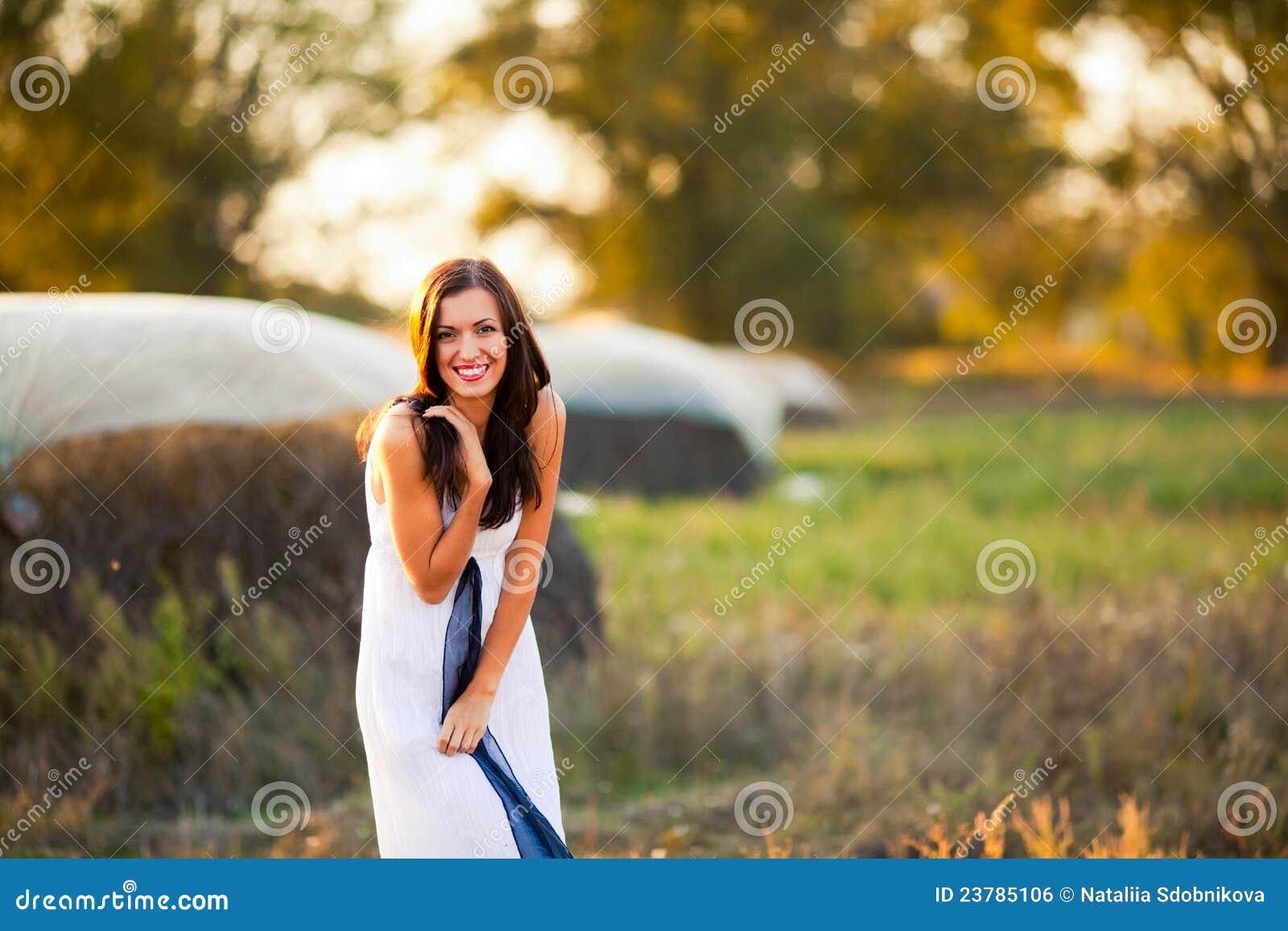 Woman in countryside stock photo. Image of female, lifestyle - 23785106
