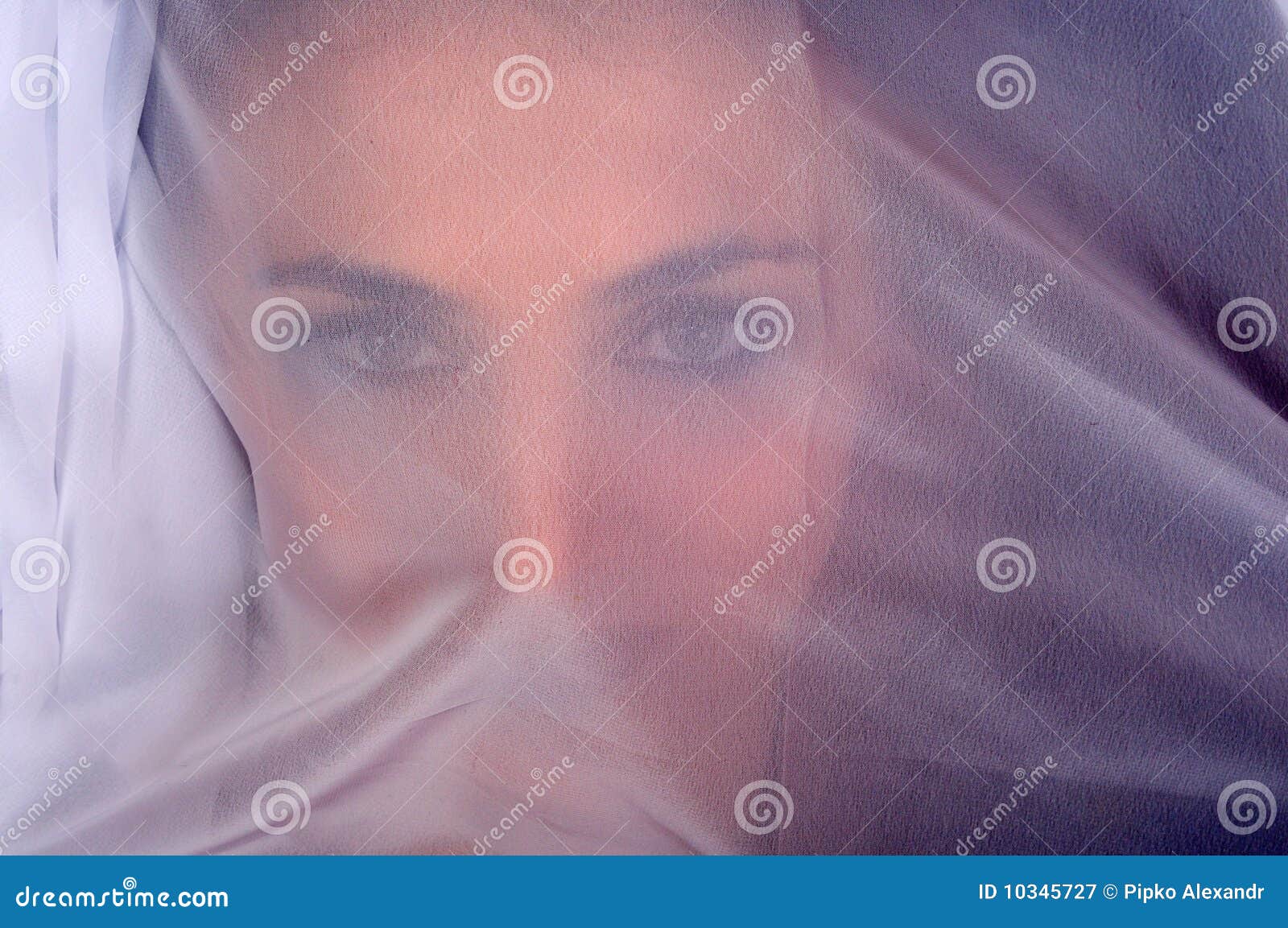 Woman Covered with Silk Fabric Stock Image - Image of gorgeous, model ...