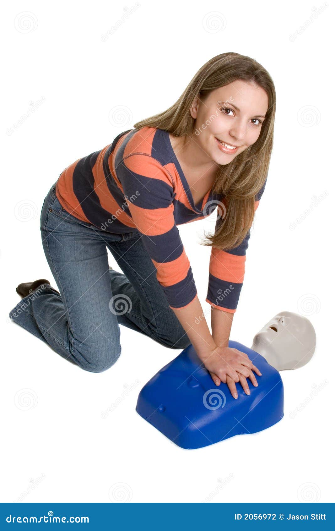 Woman CPR Training stock photo. Image of teenager, safety - 2056972