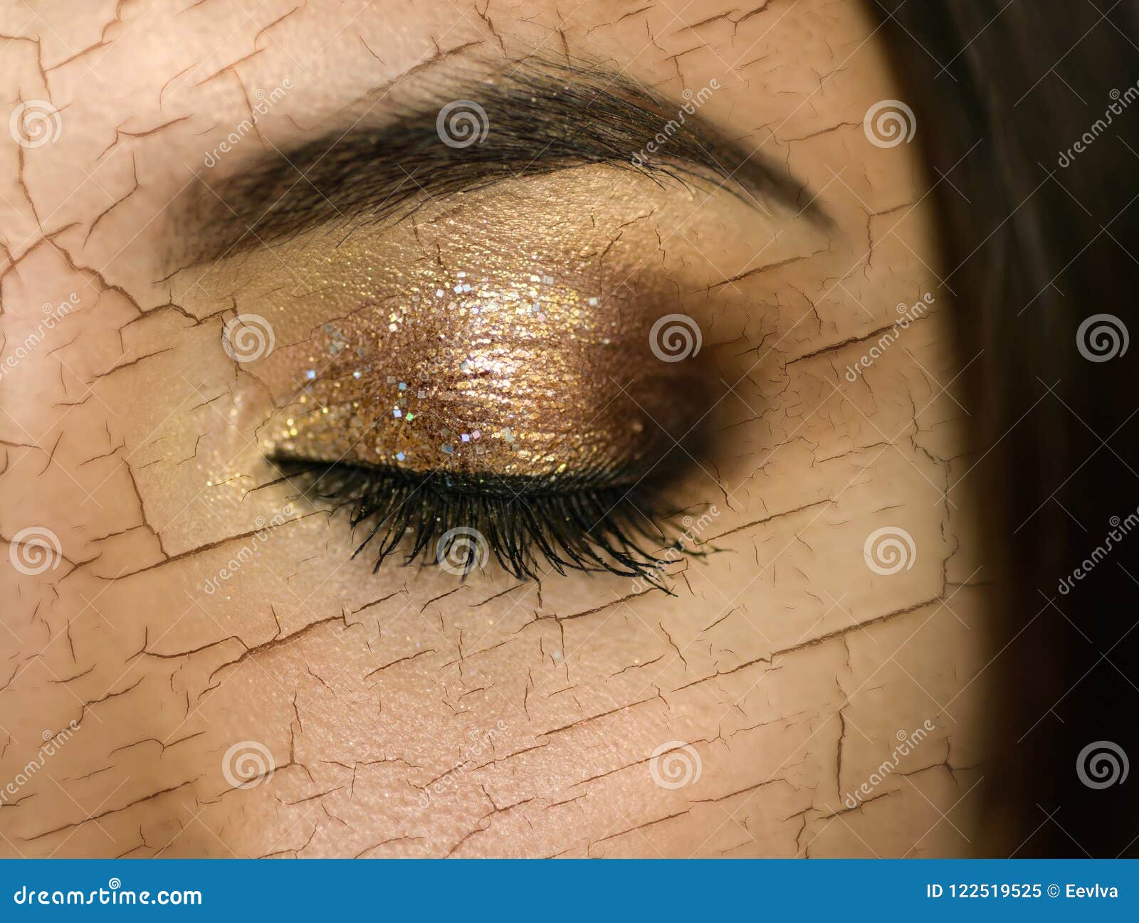 Woman with Cracked on Face. Stock Image - Image of care, female: 122519525