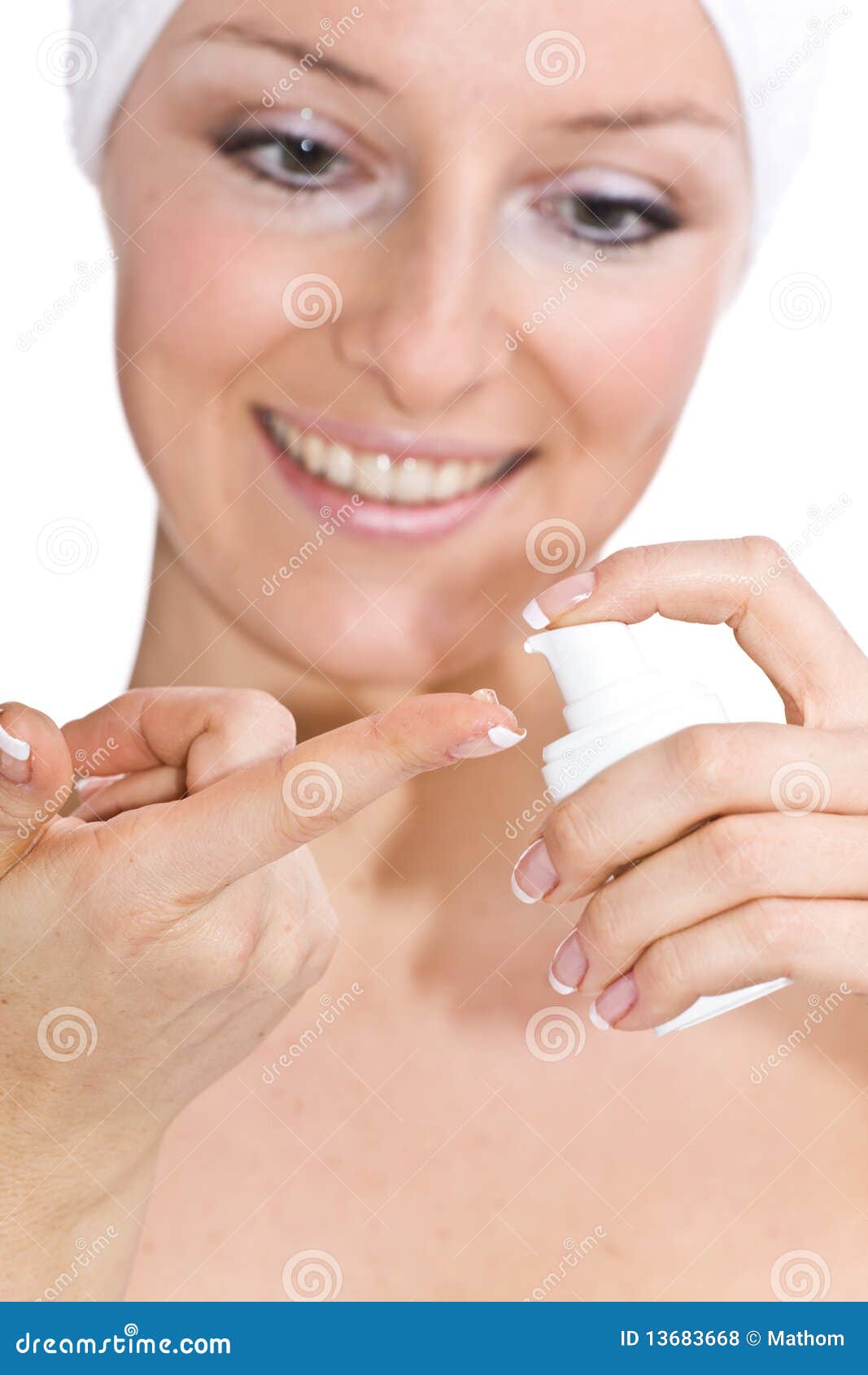 Woman With Cream Picture. Image: 13683668
