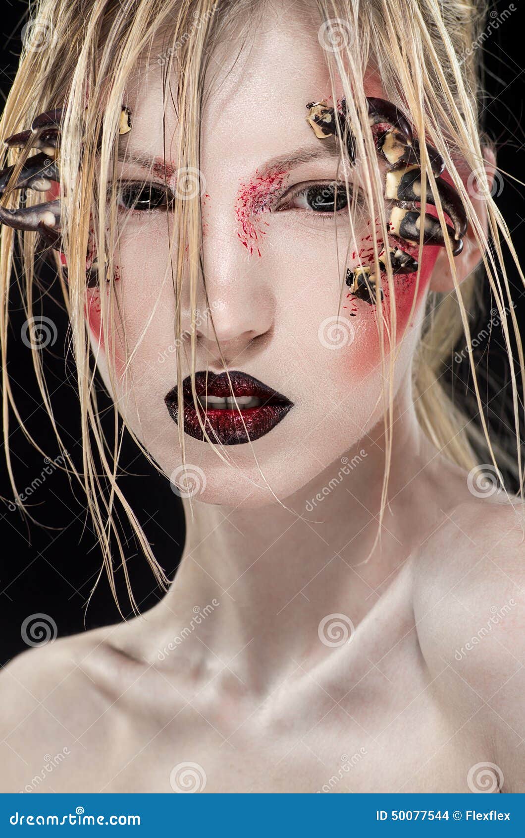 Woman Creative Crab Makeup Stock Photos - Free & Royalty-Free Stock ...