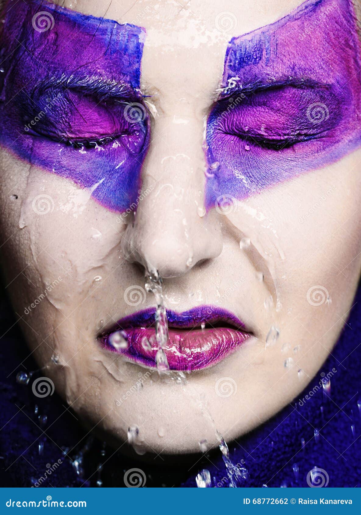 Woman with creative visage stock photo. Image of adult - 68772662