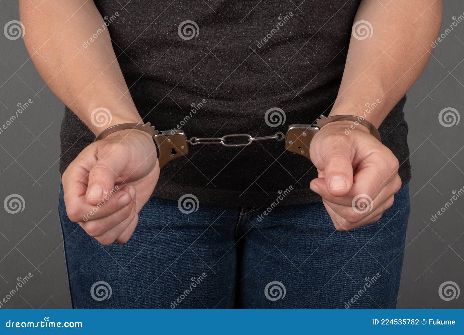 Woman Criminal Handcuffed,arrest of a Thief Stock Photo - Image of ...