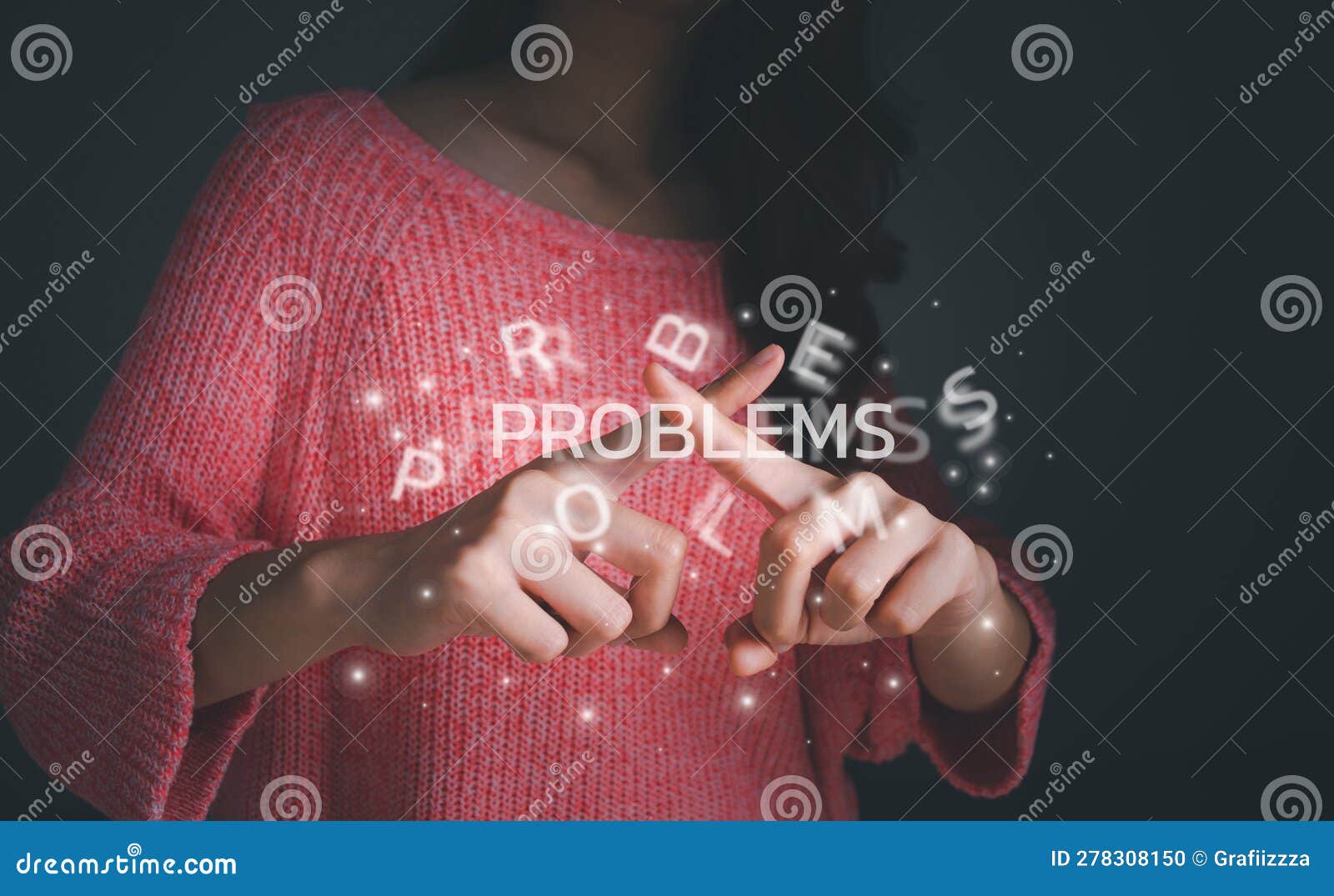 Woman Crossed Hands Show No or Stop, Breaking through Problems ...