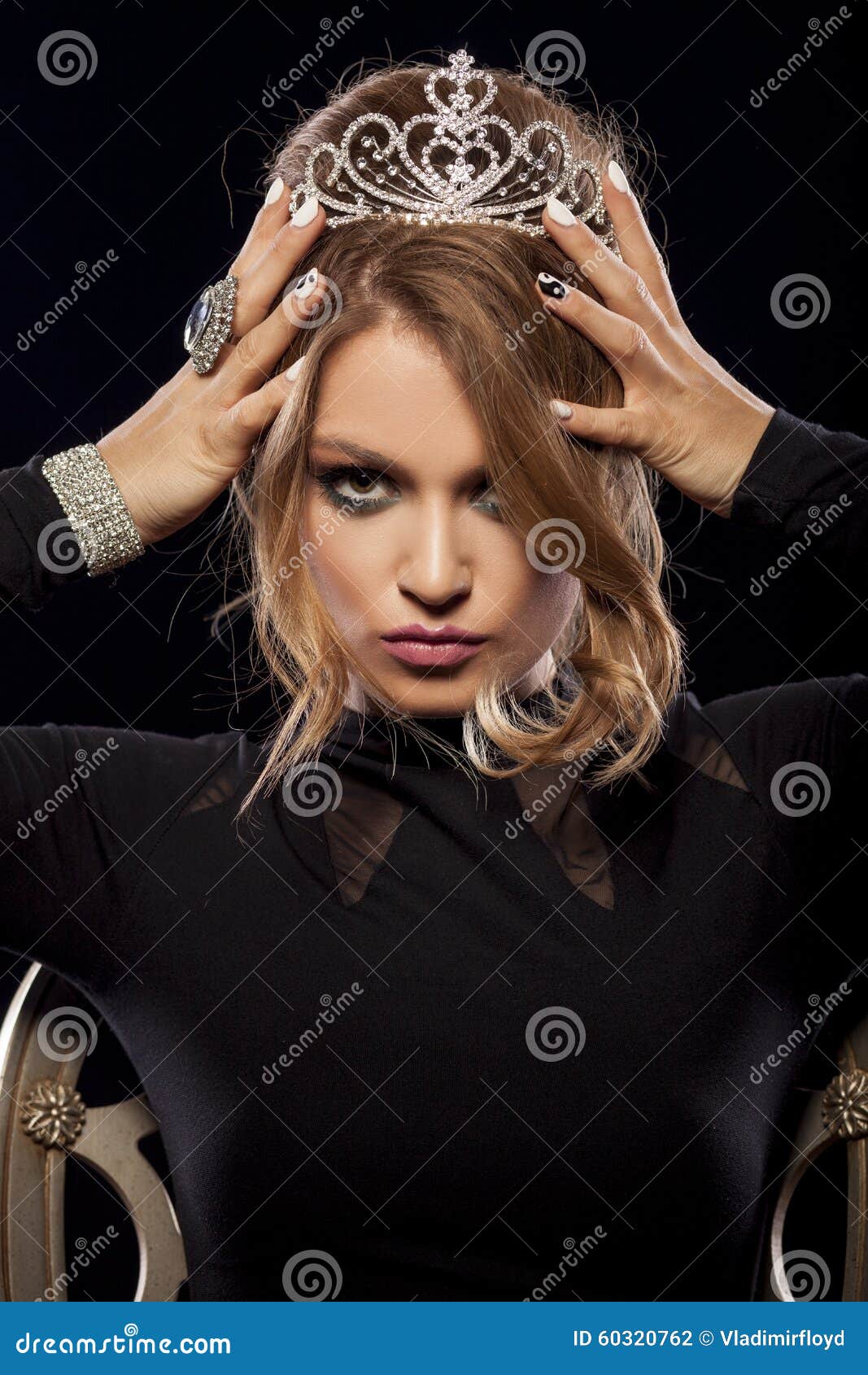 Woman with crown stock photo. Image of elegant, sensuality - 60320762