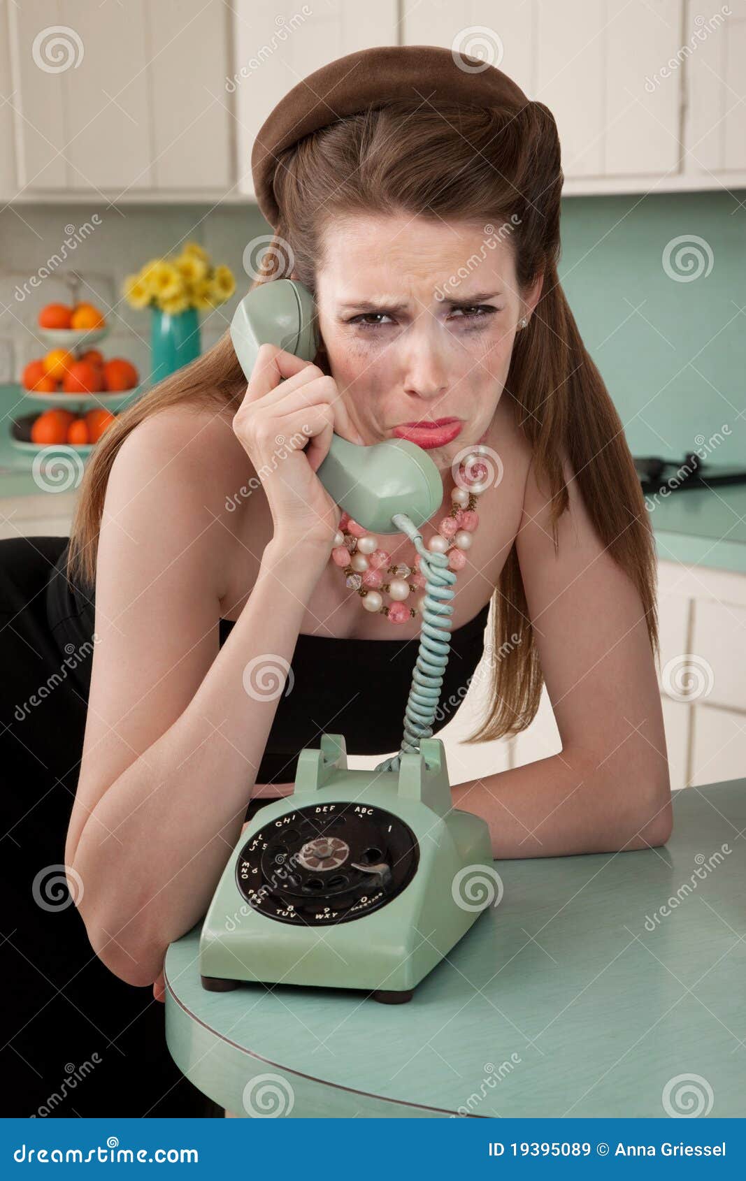 Woman Crys on the Phone stock image. Image of talk, conversation - 19395089