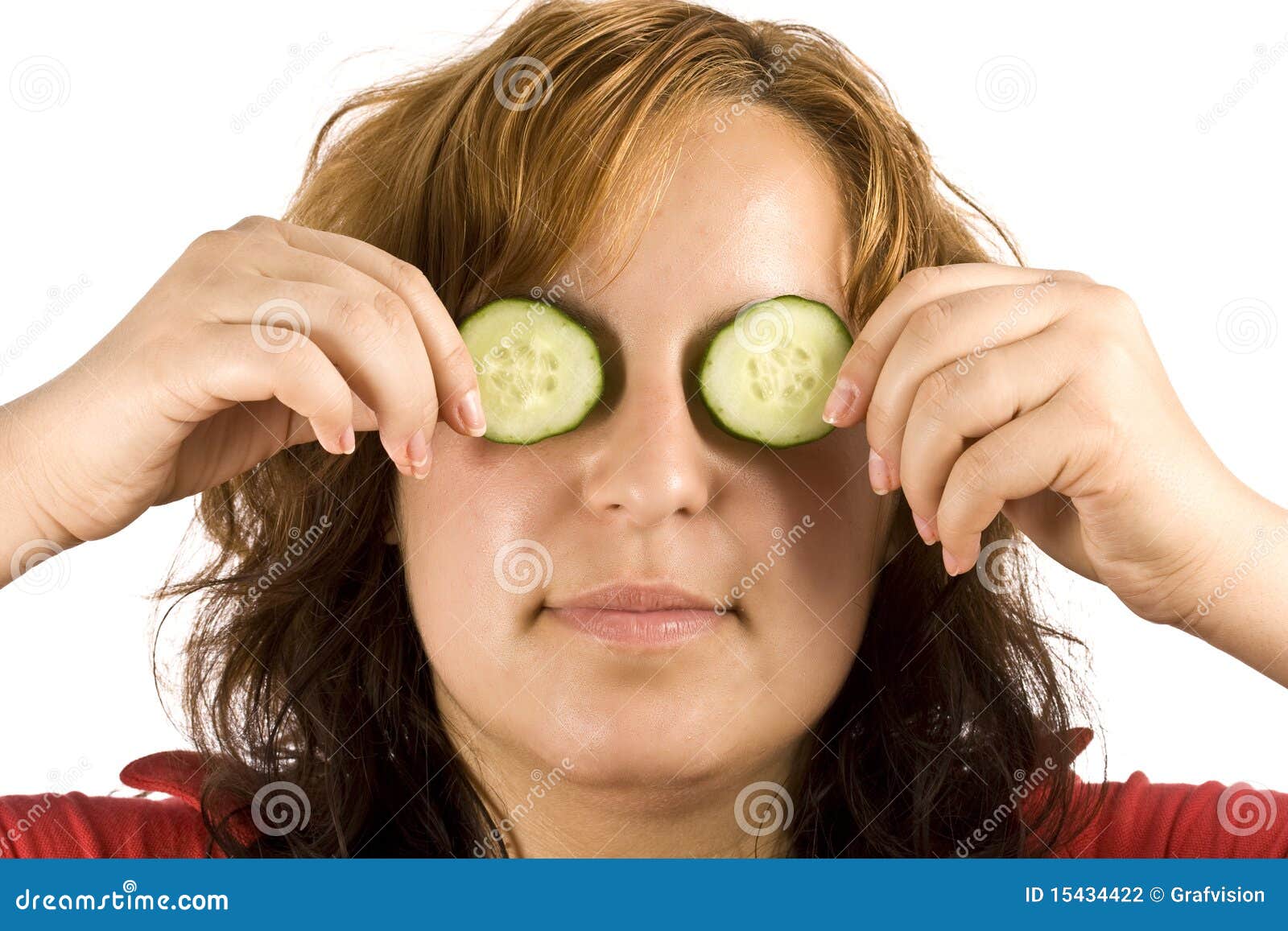 Woman and cucumber stock photo. Image of person, nature - 15434422