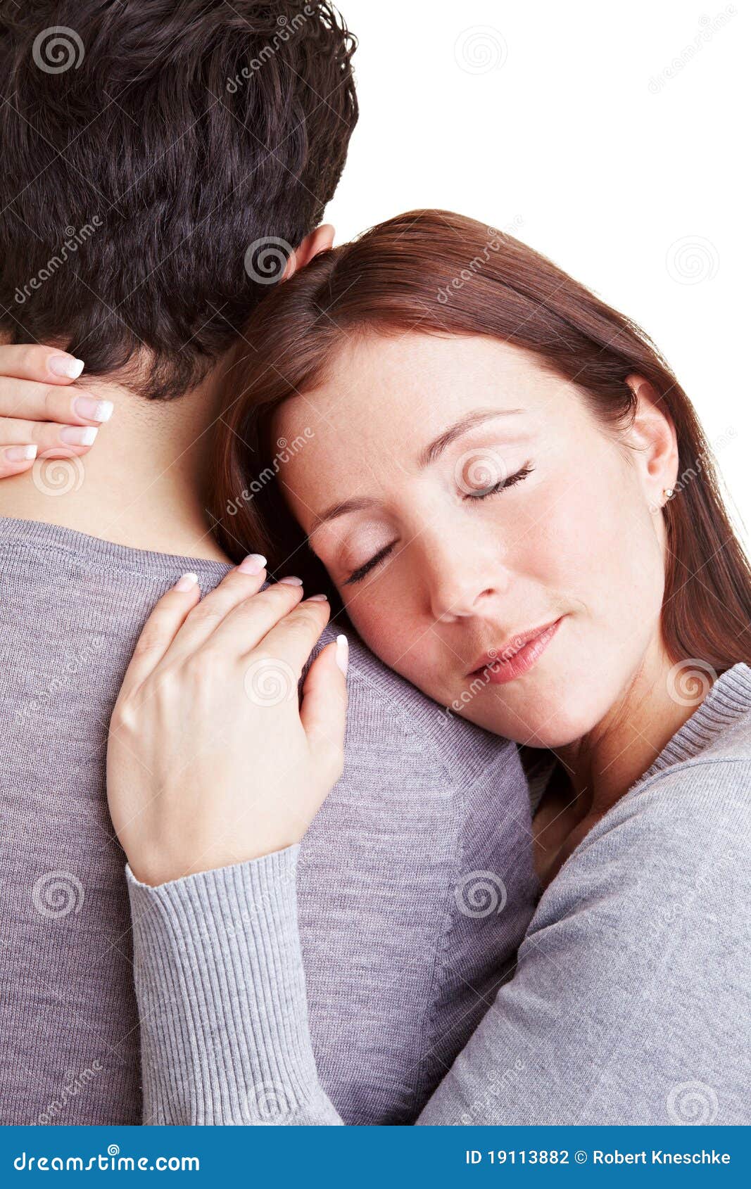 Woman Cuddling with Her Boyfriend Stock Photo - Image of male, people ...