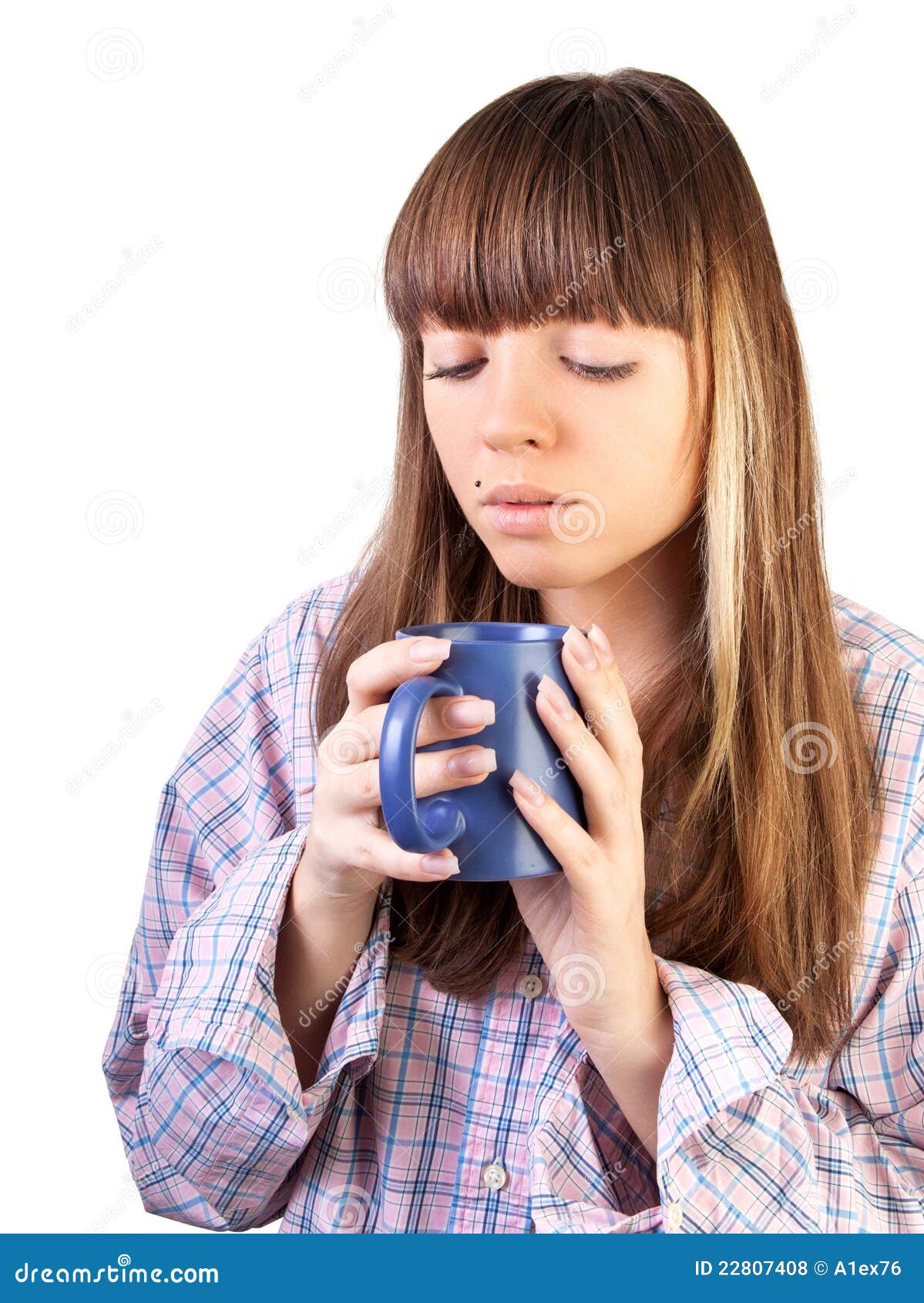 Woman with cup stock photo. Image of drink, cafe, hand - 22807408