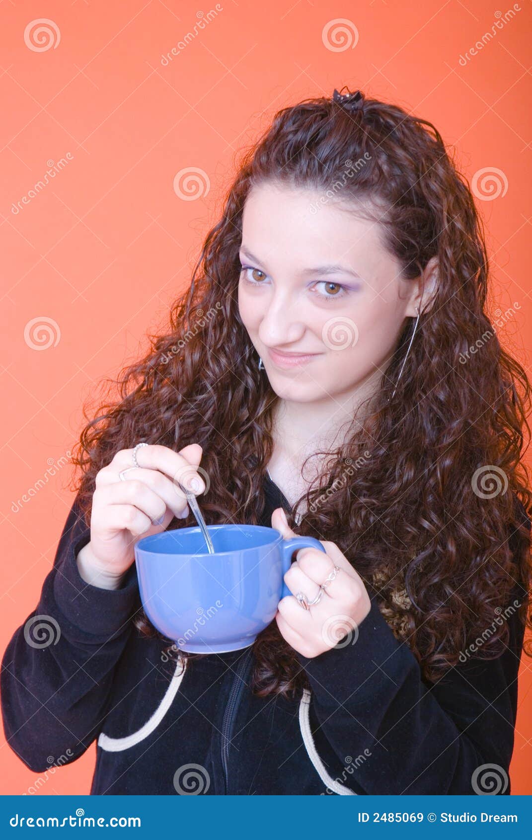 Woman with cup stock image. Image of young, person, vertical - 2485069