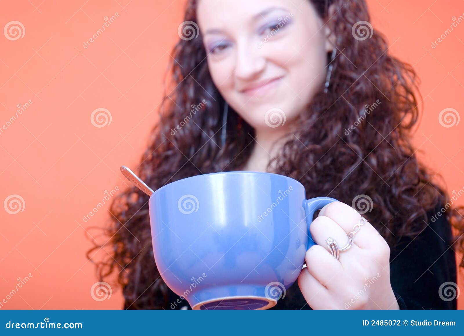 Woman with cup stock photo. Image of smiling, woman, person - 2485072