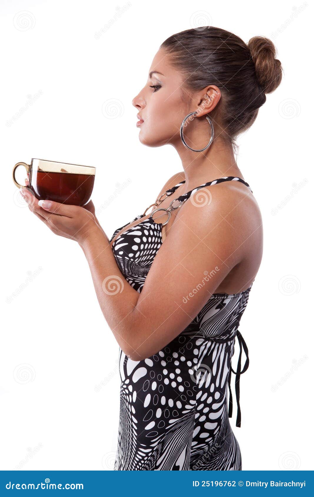 Woman with cup of tea stock photo. Image of woman, beautiful - 25196762