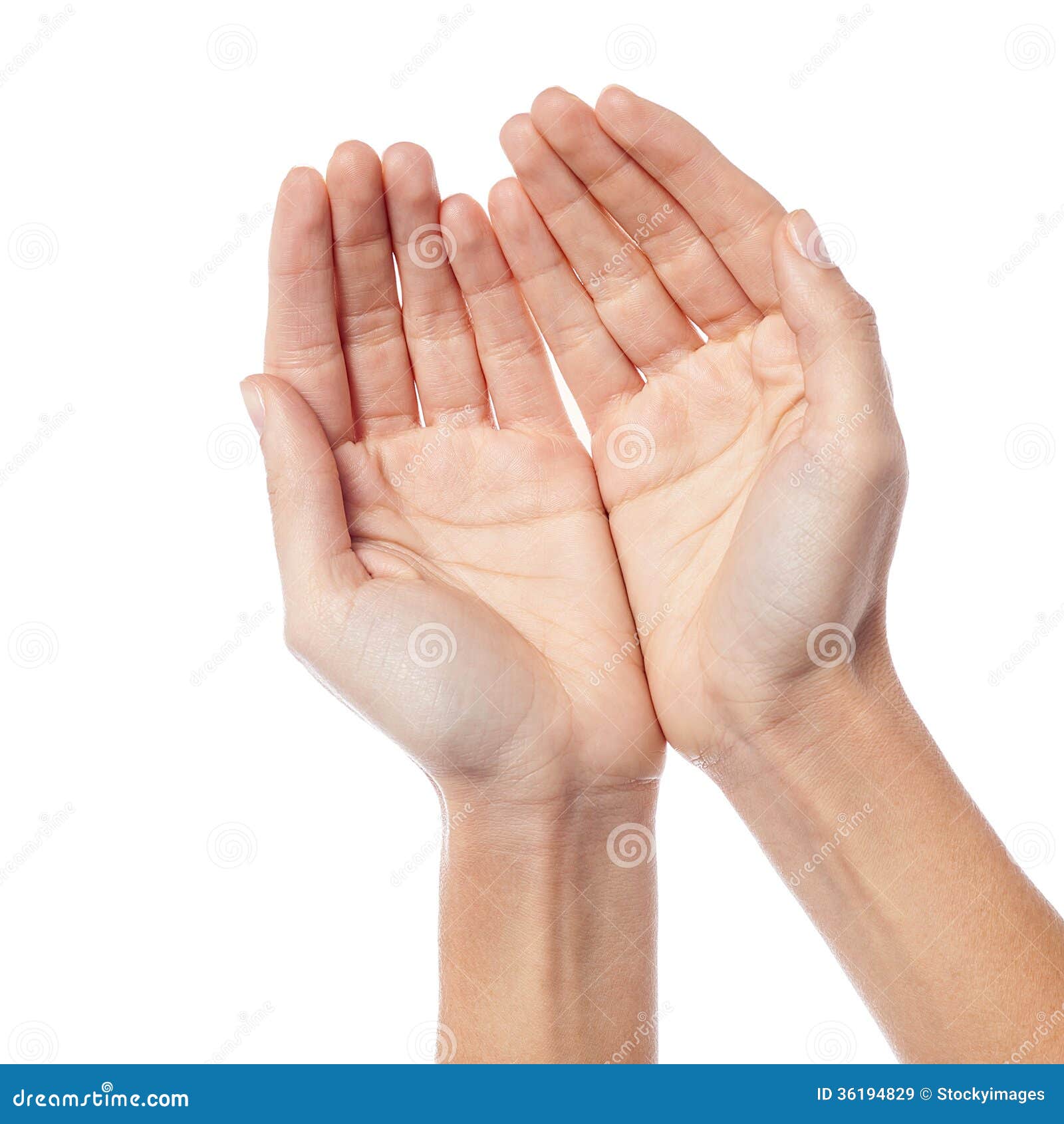 Woman cupped hands stock image. Image of sign, empty - 36194829