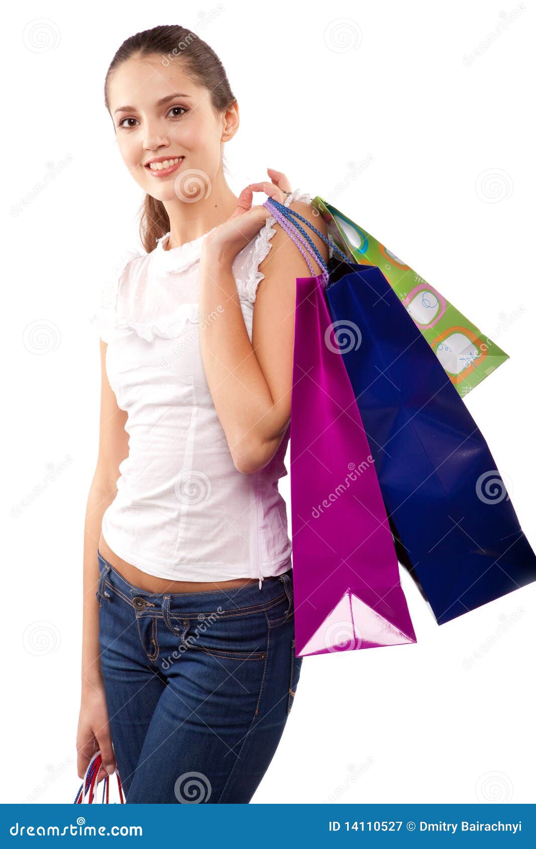 Woman customer stock image. Image of packages, presents - 14110527