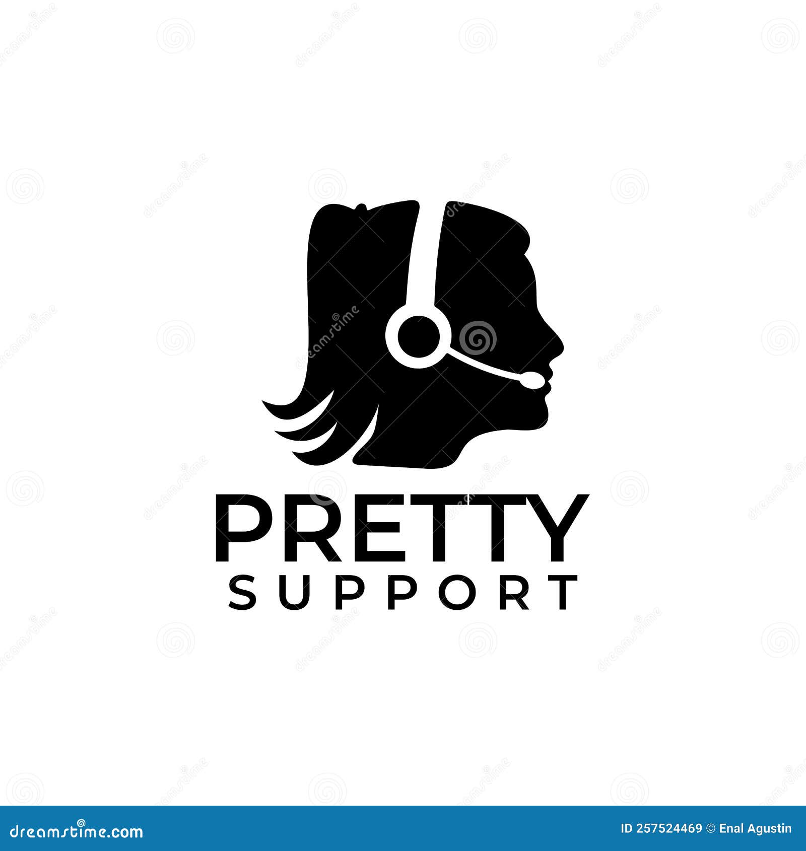 Woman Customer Care Support Logo Design Stock Vector - Illustration of ...