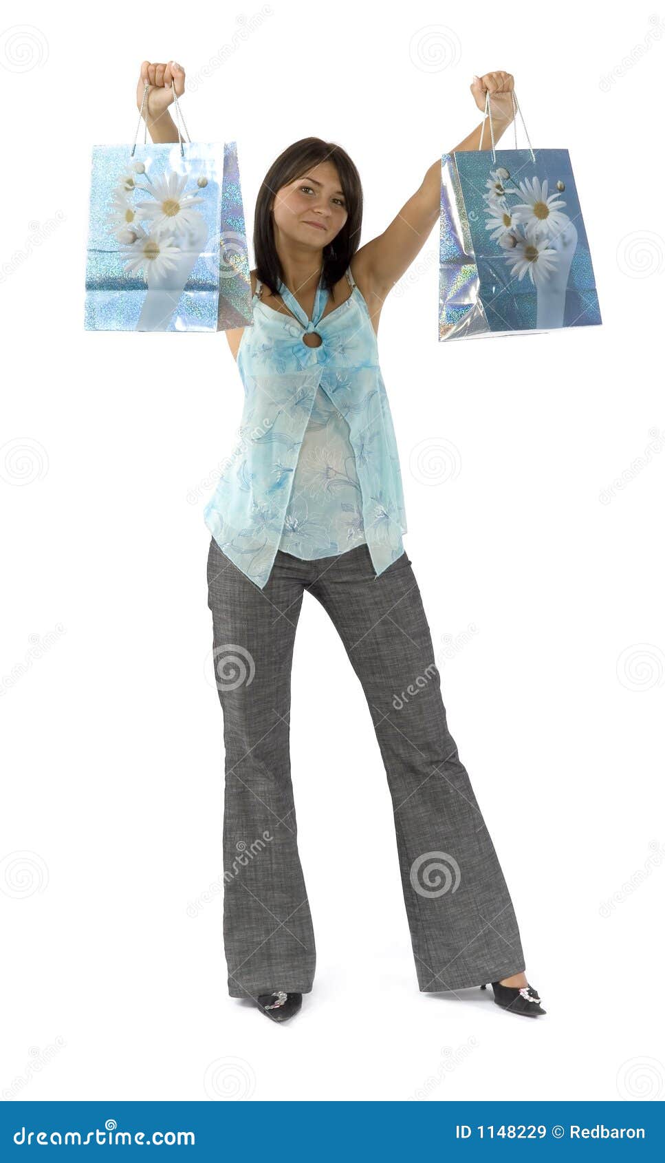 Woman - Customer With Paper Bags Picture. Image: 1148229