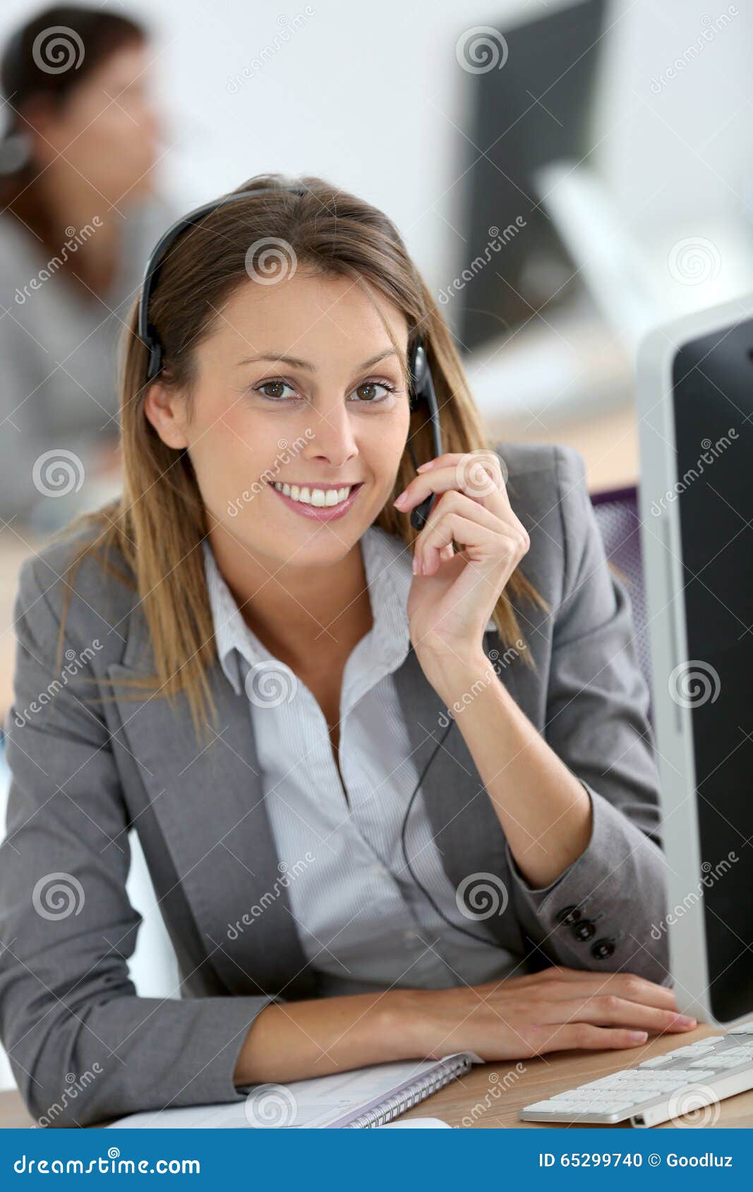 Woman Customer Service Assistant Stock Photo - Image of email, customer ...
