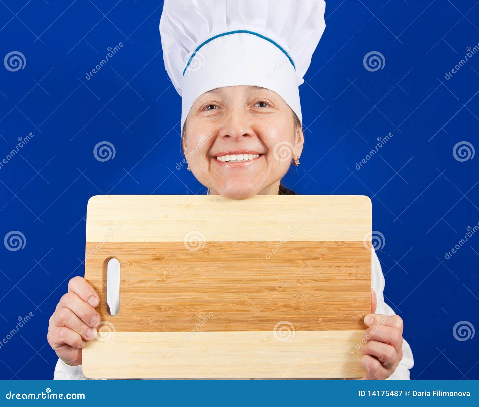 Woman with cutting board stock image. Image of food, uniform - 14175487