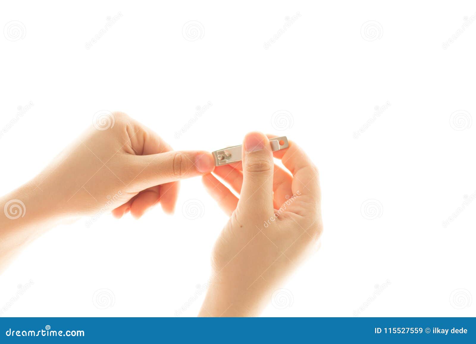 Woman cutting nails stock image. Image of human, craft - 115527559