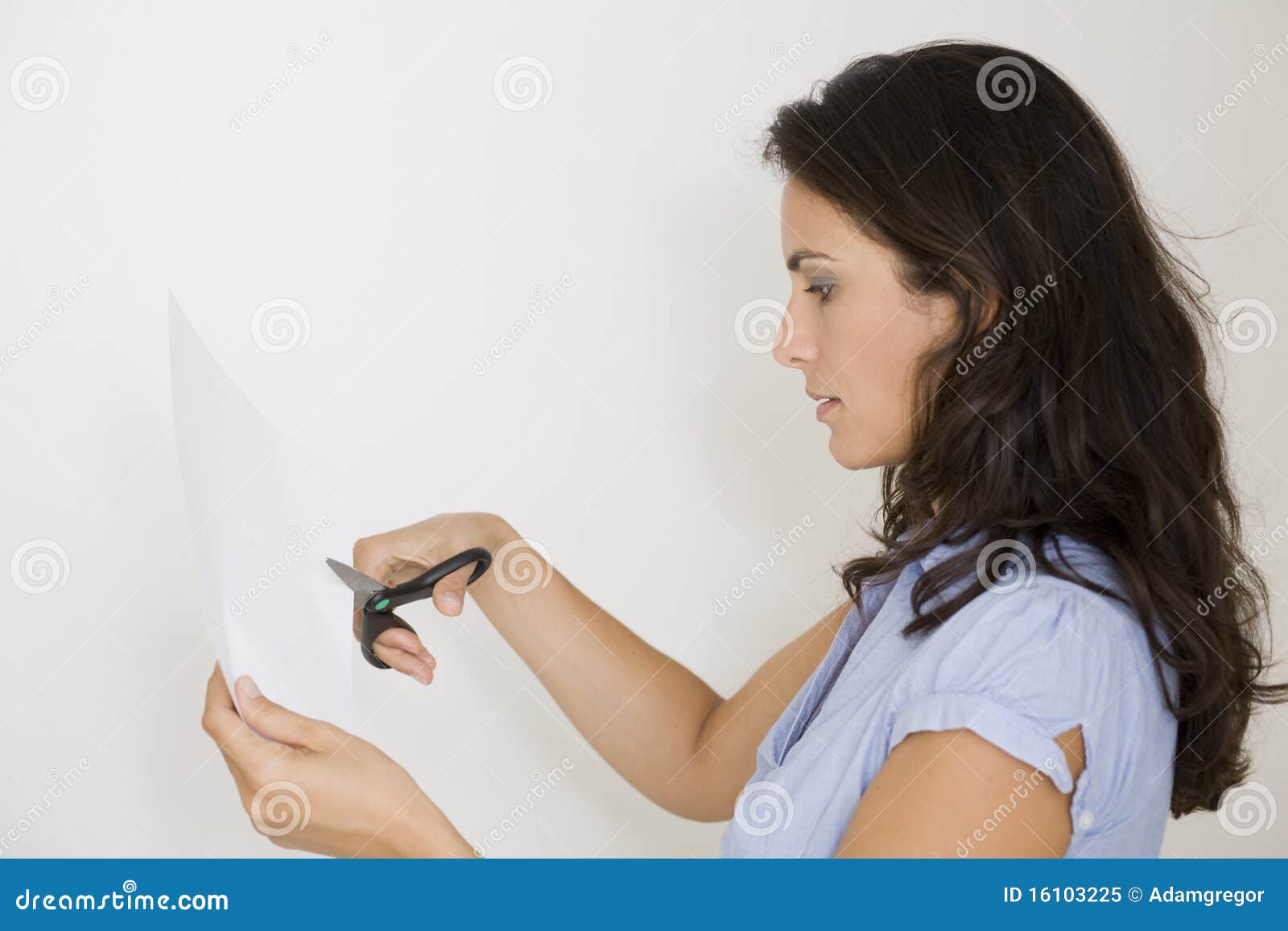 Woman cutting Paper stock image. Image of edge, cost - 16103225