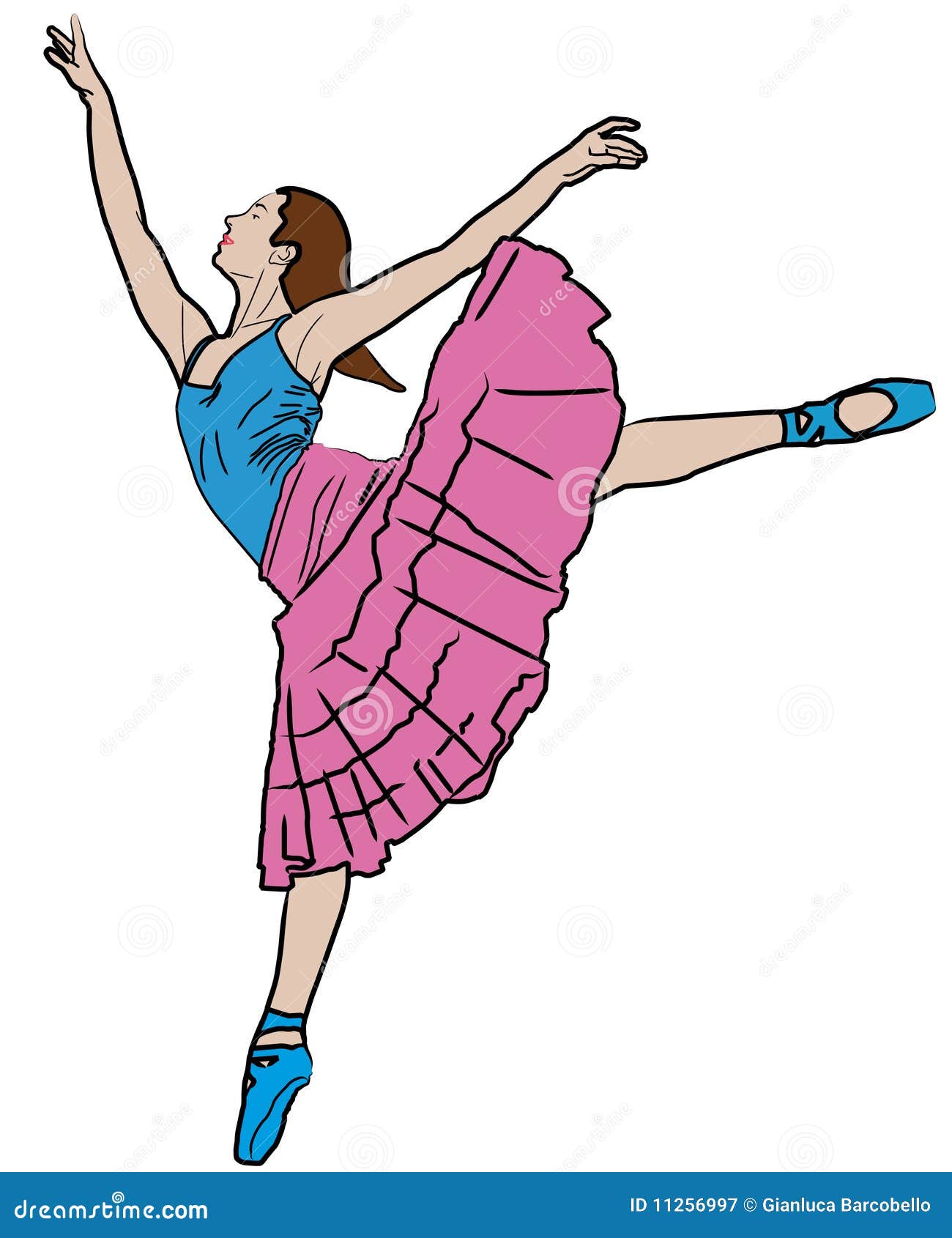 Woman dancing stock illustration. Illustration of athletic - 11256997