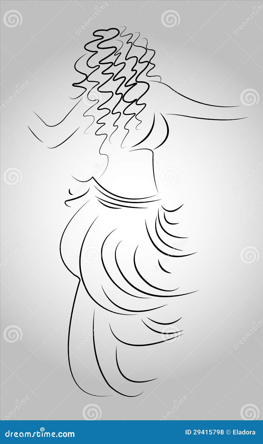 A woman dancing stock illustration. Illustration of body - 29415798