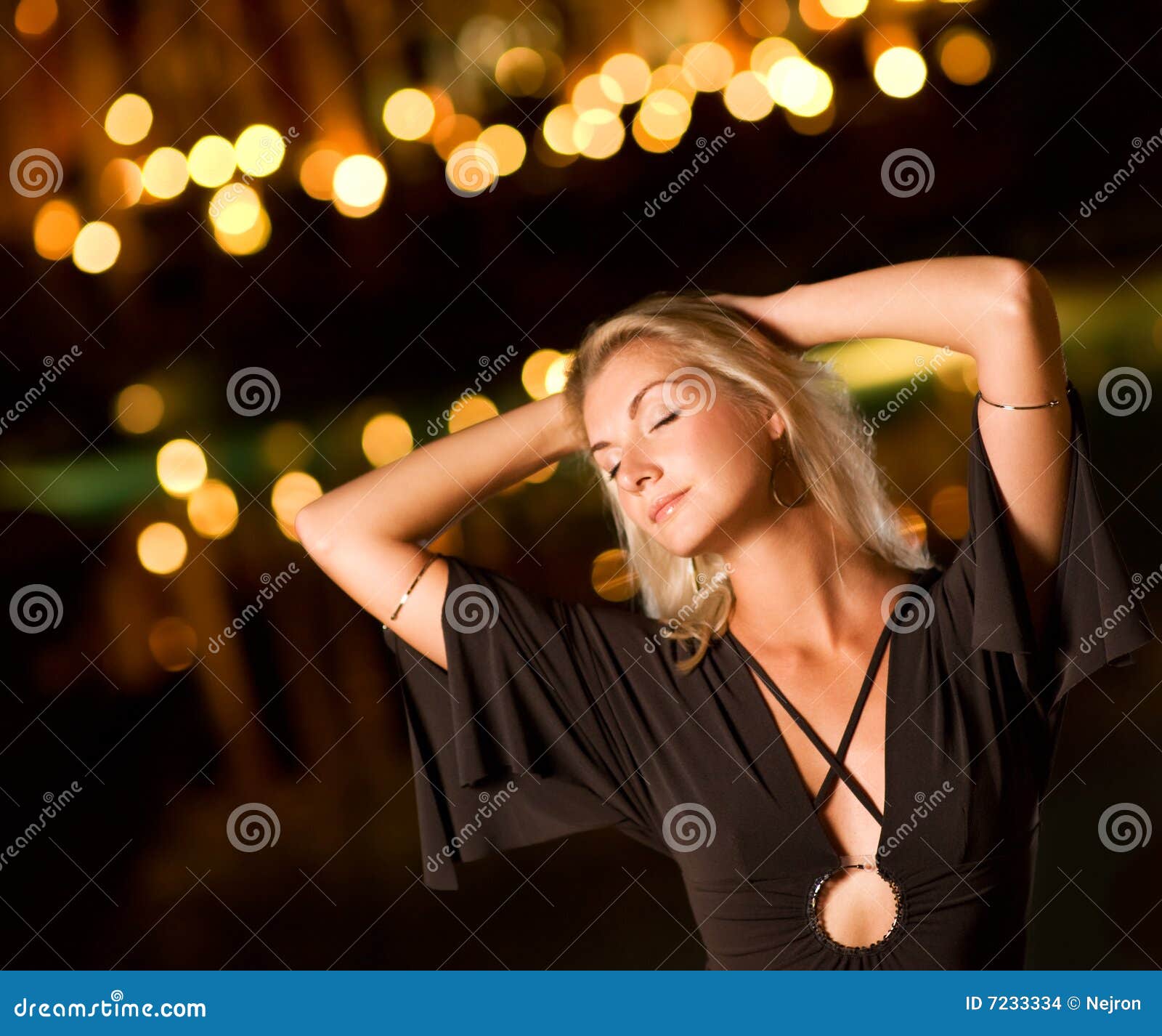 Woman Dancing Late at Night Stock Photo - Image of evening, disco: 7233334