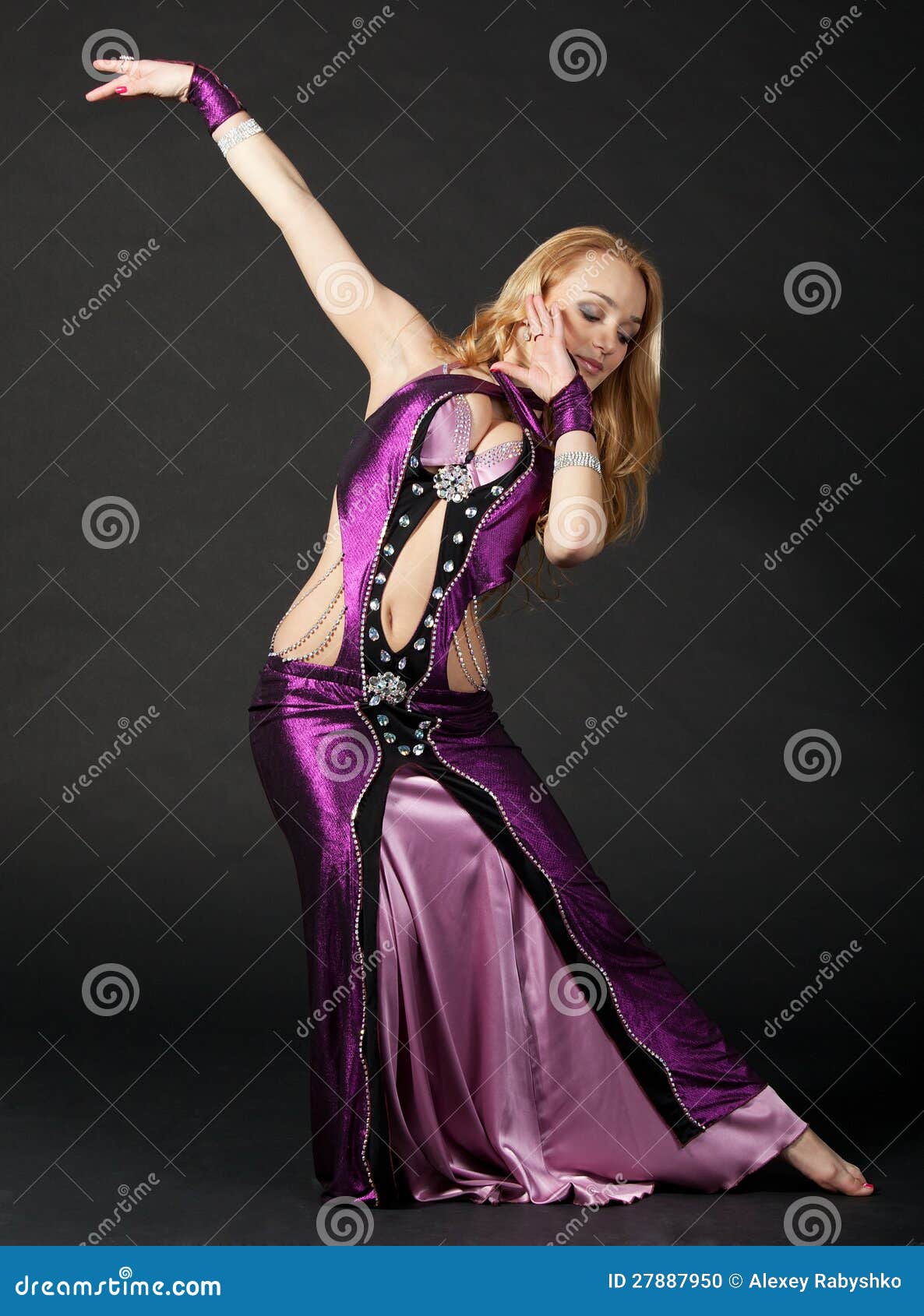 Woman is Dancing the Oriental Dance Stock Photo - Image of dancer ...