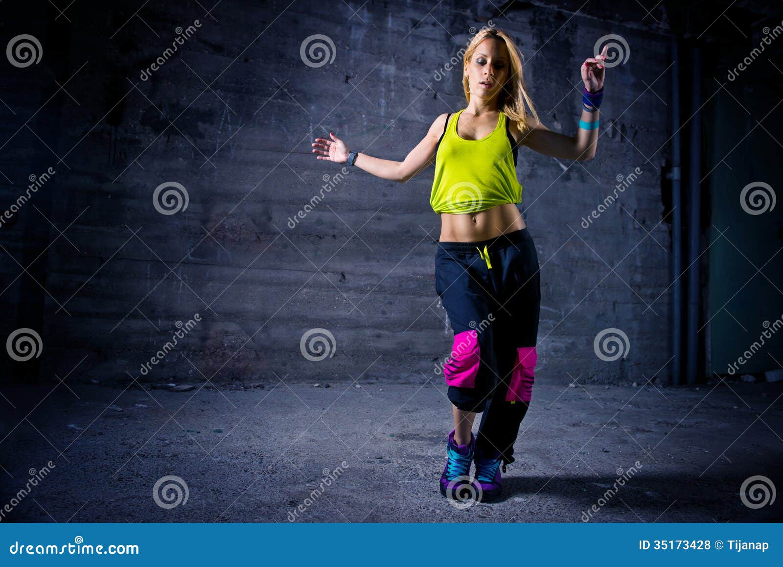 Woman Dancing in Urban Environment Stock Photo - Image of dance ...