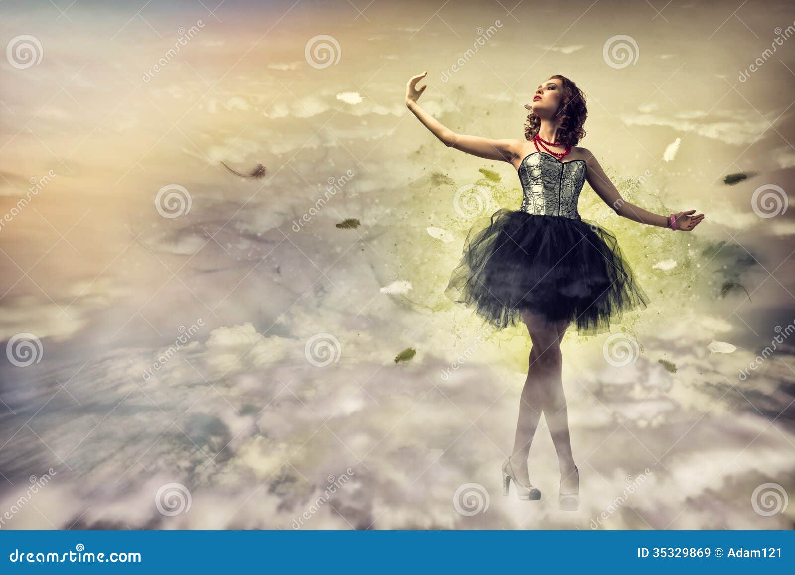 Woman dancing stock image. Image of dynamic, dancing - 35329869