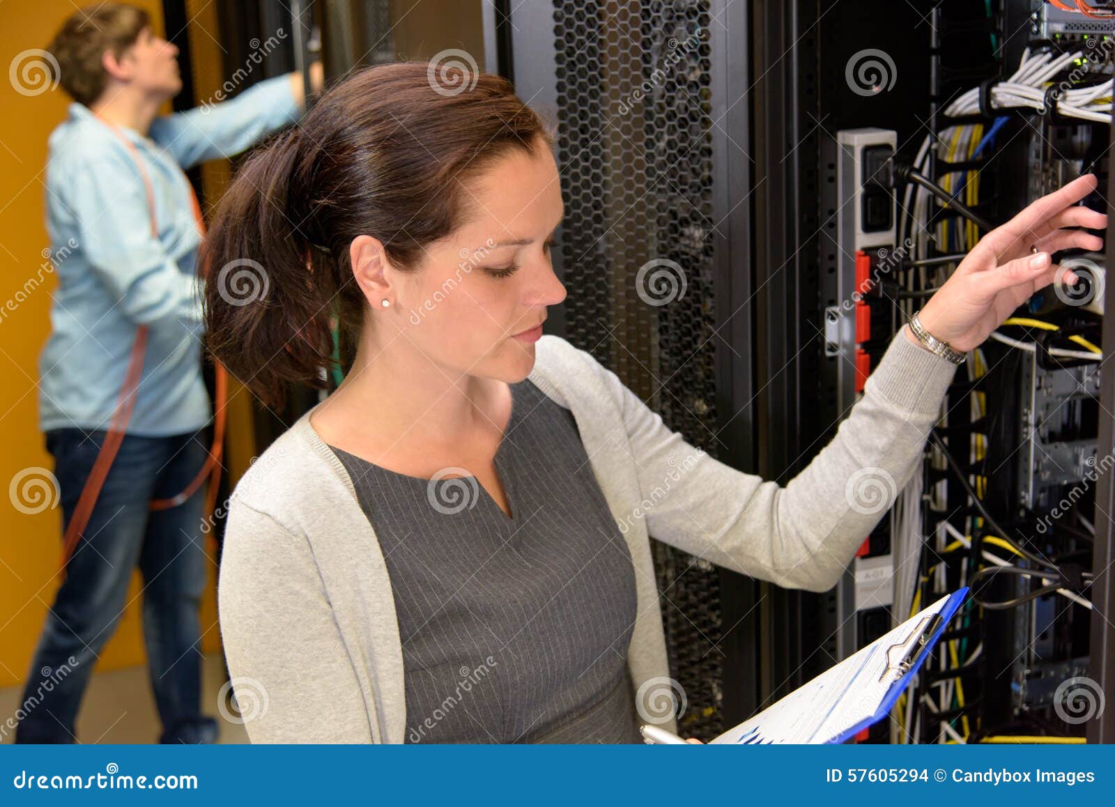Woman Datacenter Manager in Server Room Stock Photo - Image of database ... Woman Datacenter Manager in Server Room Stock Photo - Image of database ...