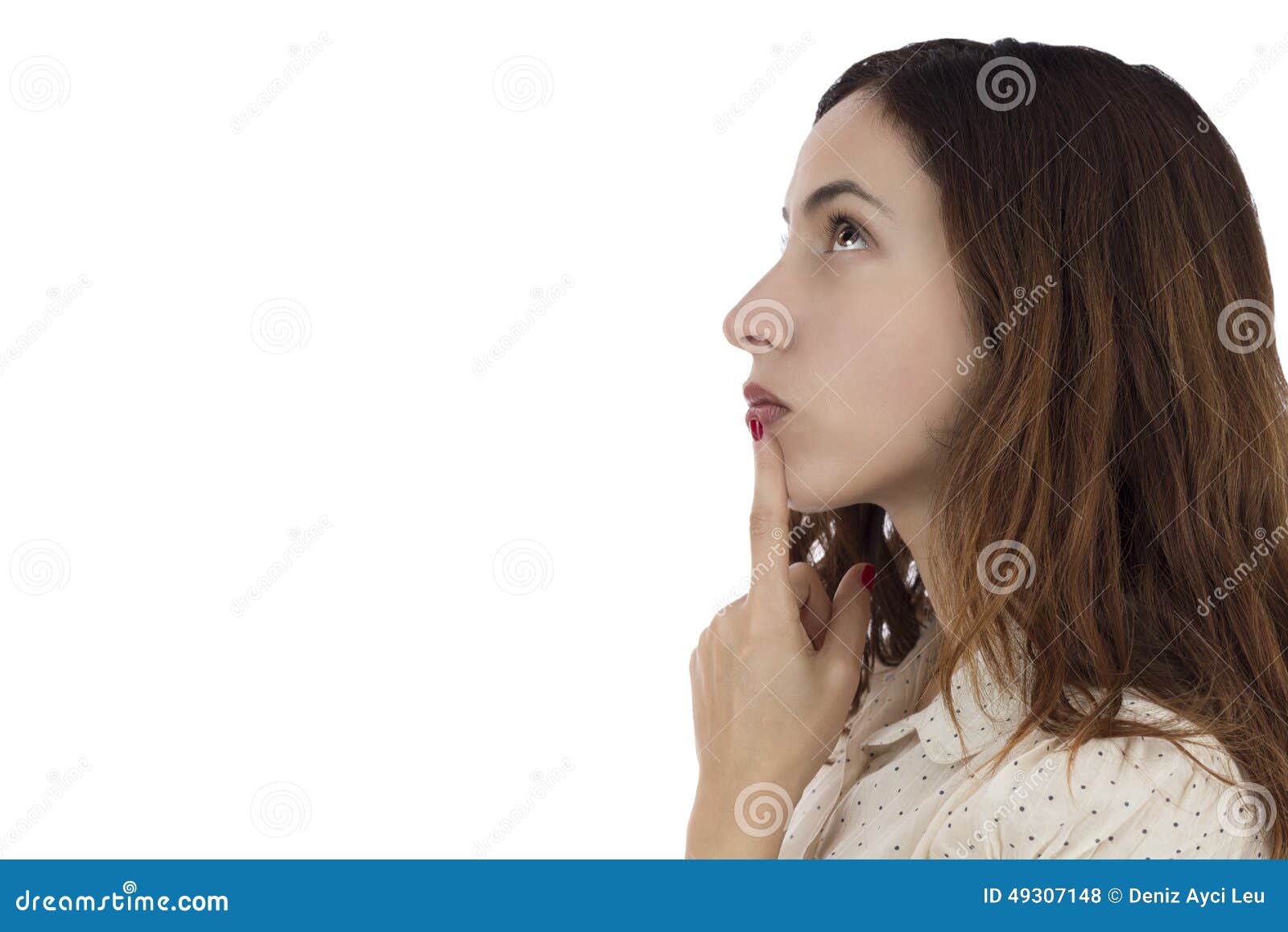 Woman deciding stock photo. Image of pensive, decision - 49307148