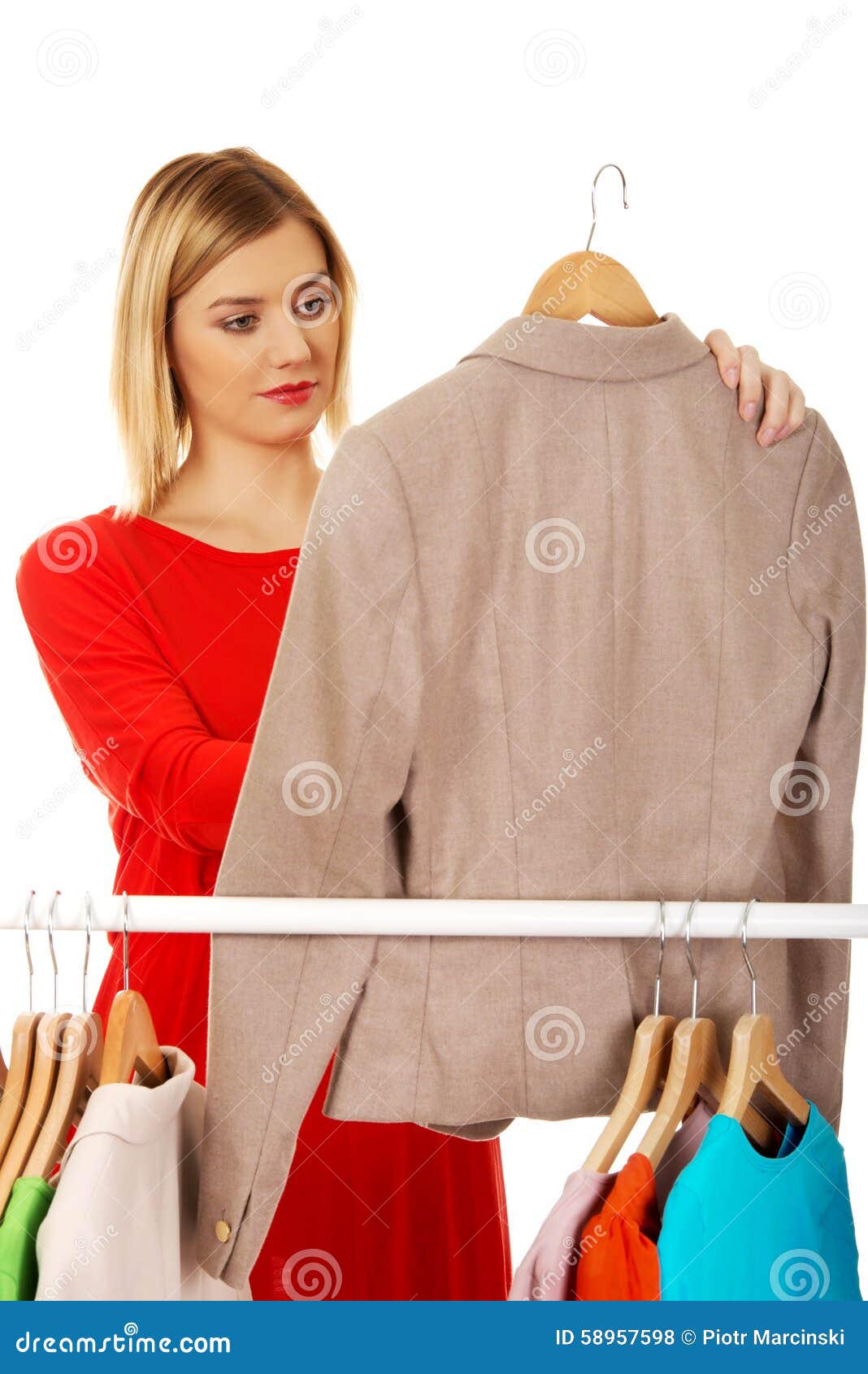 Woman Deciding What To Put on. Stock Photo - Image of female, choose ...