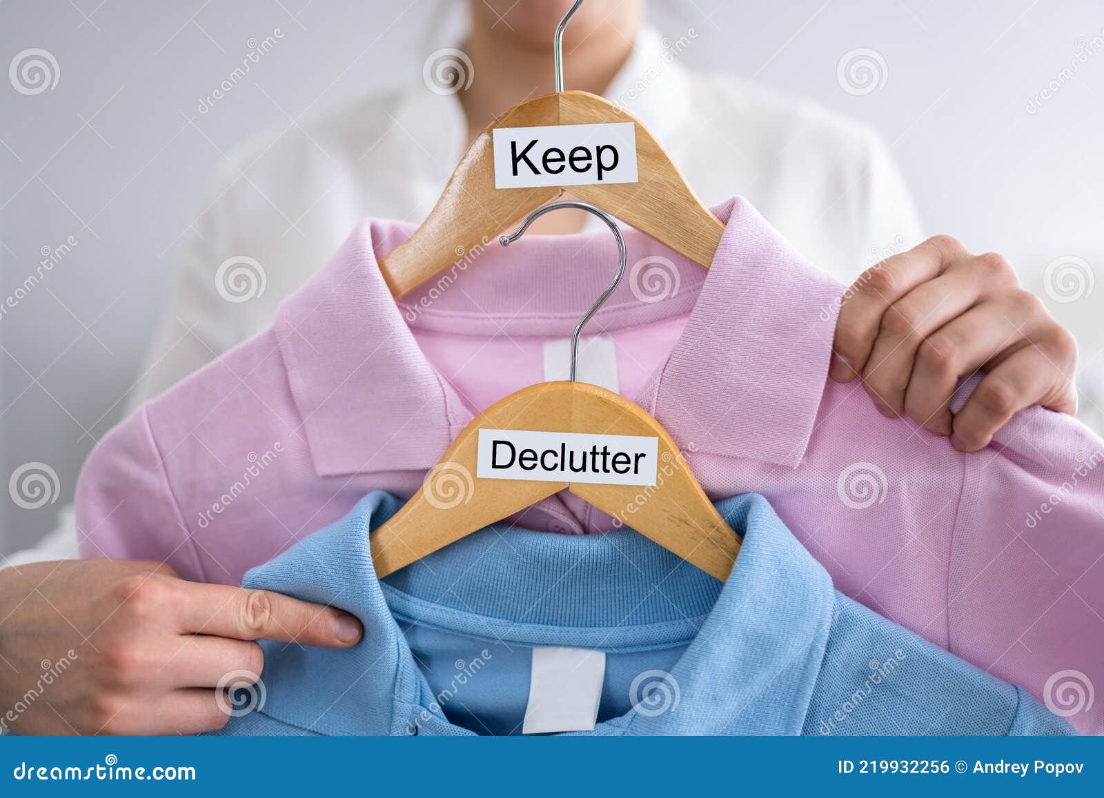 Woman Decluttering Clothes, Sorting Stock Photo - Image of clutter ...