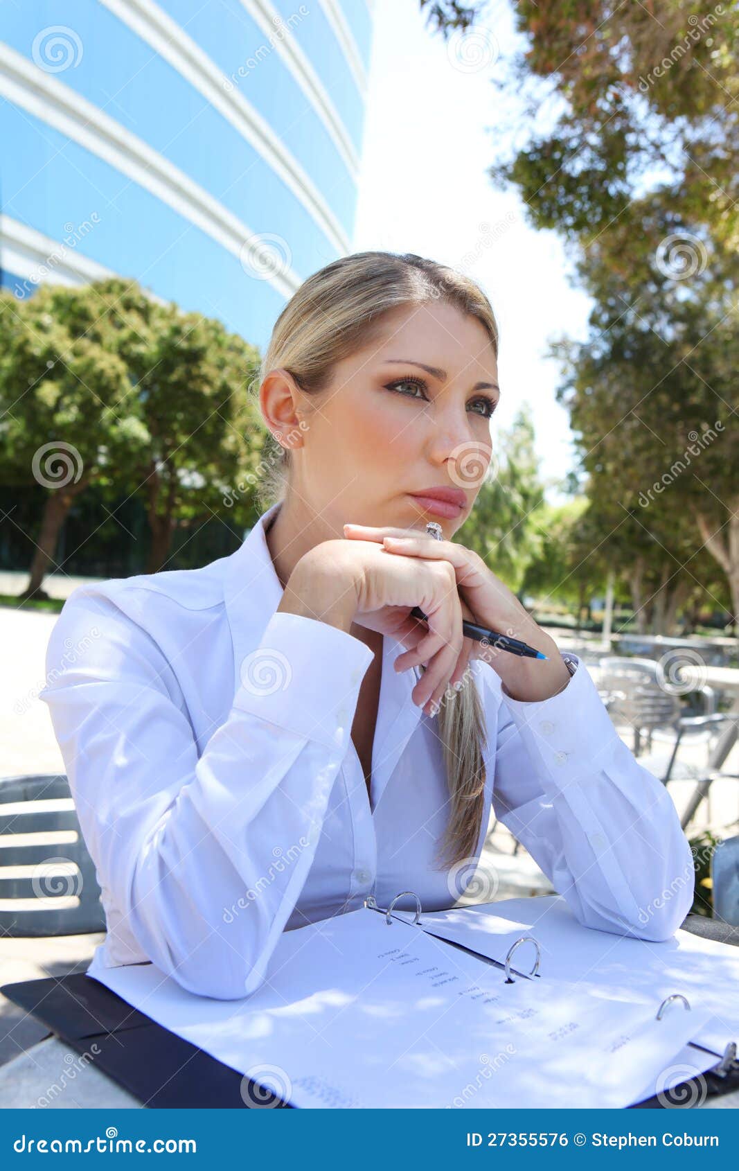Woman in Deep Concentration Stock Photo - Image of caucasian, executive ...