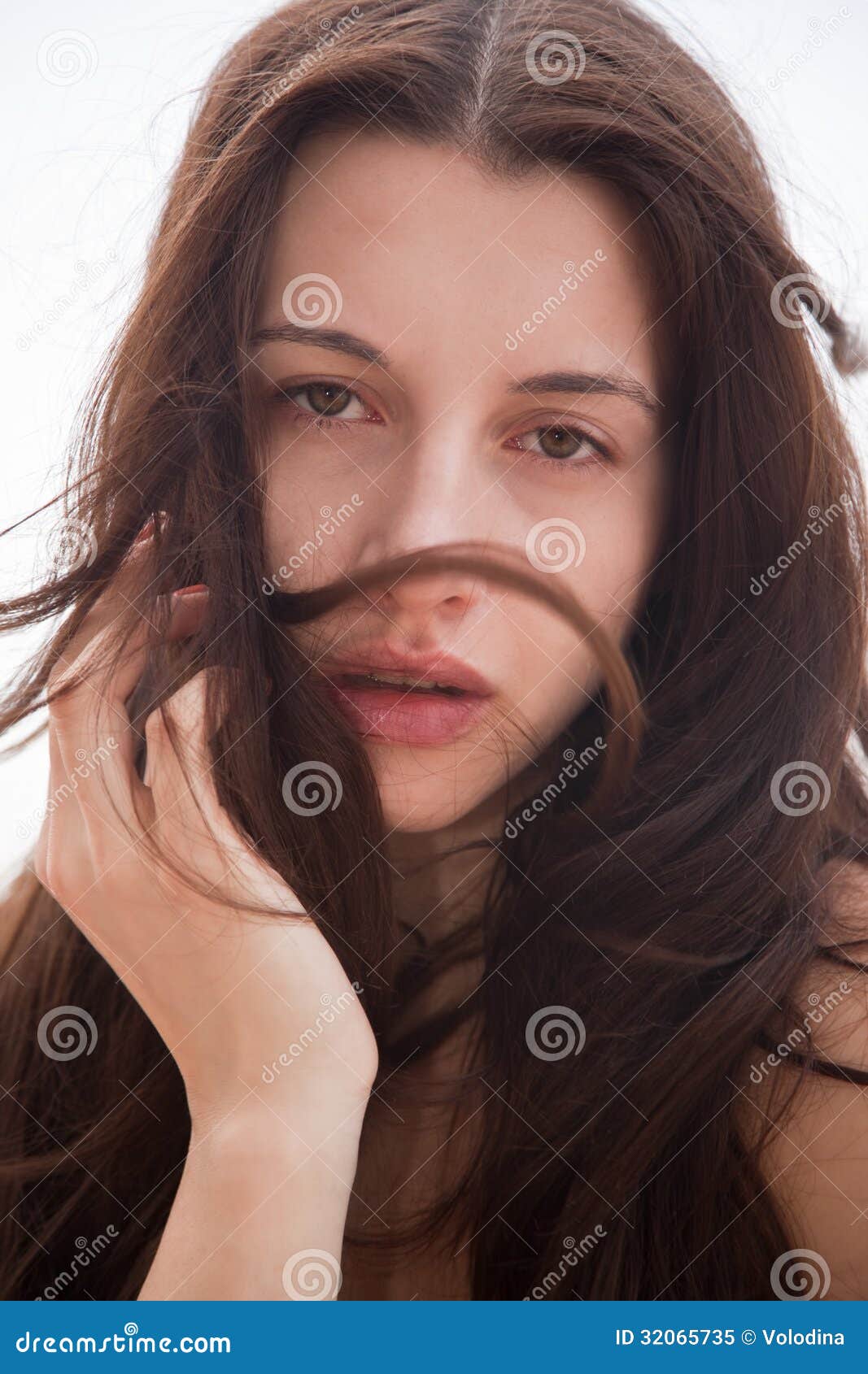 Woman with a Deep Piercing Eyes Stock Image - Image of hair, fashion ...