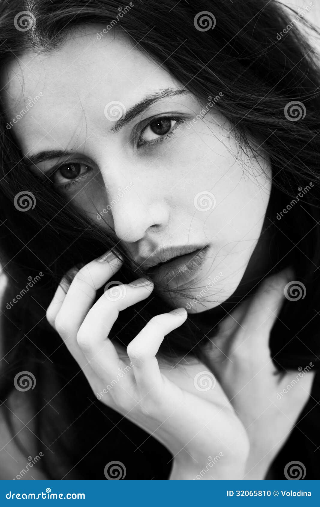 Woman with a Deep Piercing Eyes Stock Photo - Image of caucasian ...
