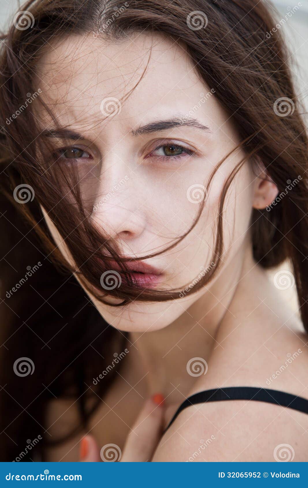 Woman with a Deep Piercing Eyes Stock Photo - Image of long, look: 32065952