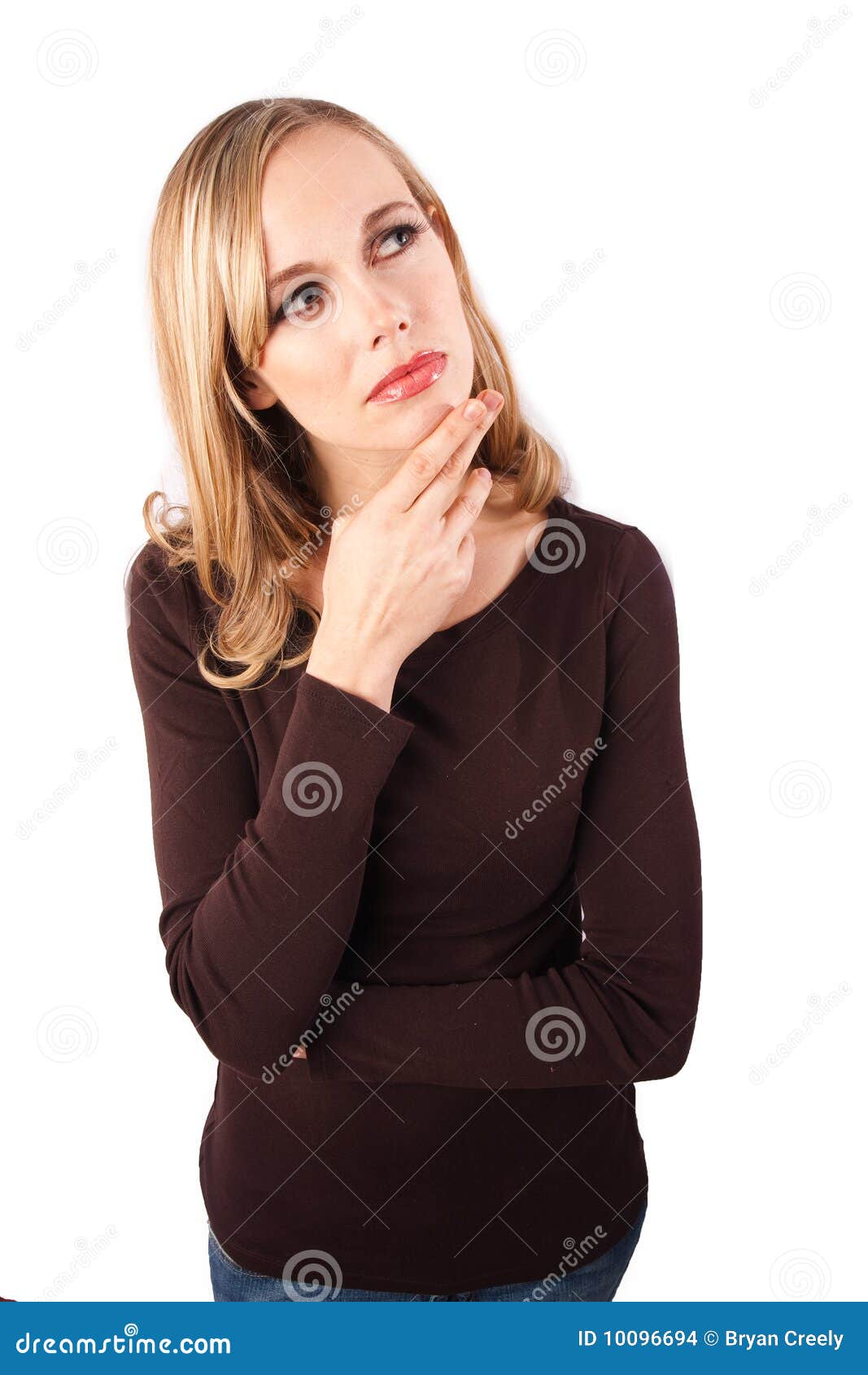 Woman in deep thought stock photo. Image of youthful - 10096694 Woman in deep thought stock photo. Image of youthful - 10096694