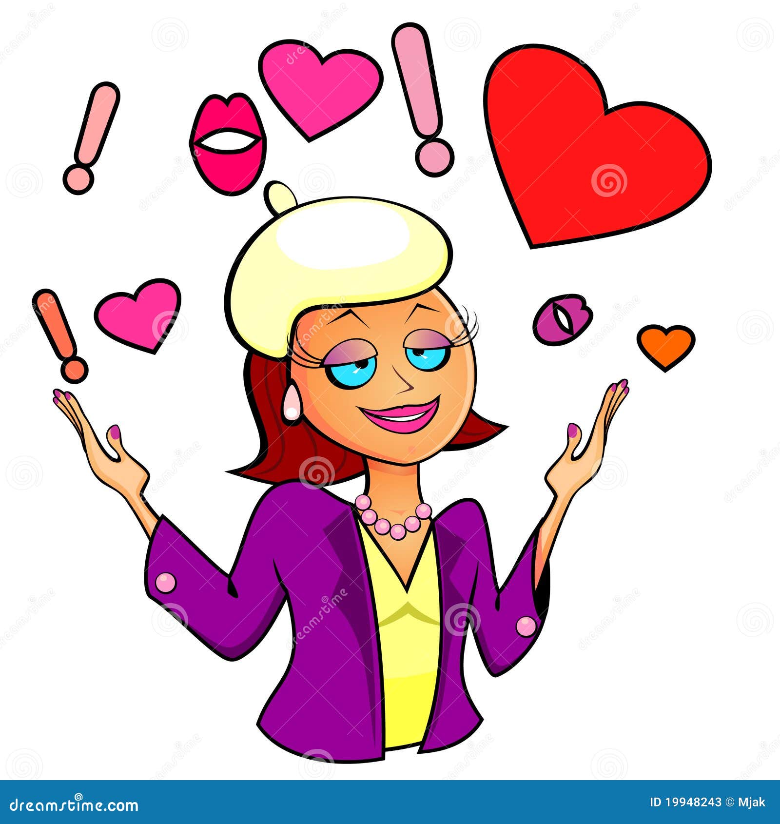 Woman in delight stock vector. Illustration of isolated - 19948243