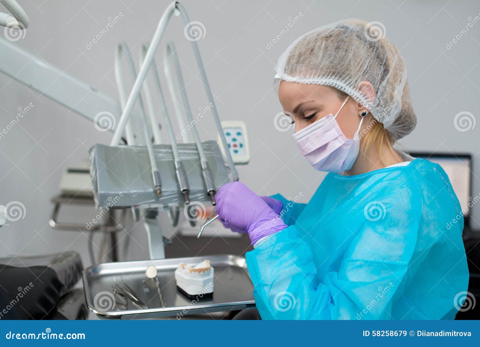 Woman dentist stock image. Image of medicine, clinic - 58258679