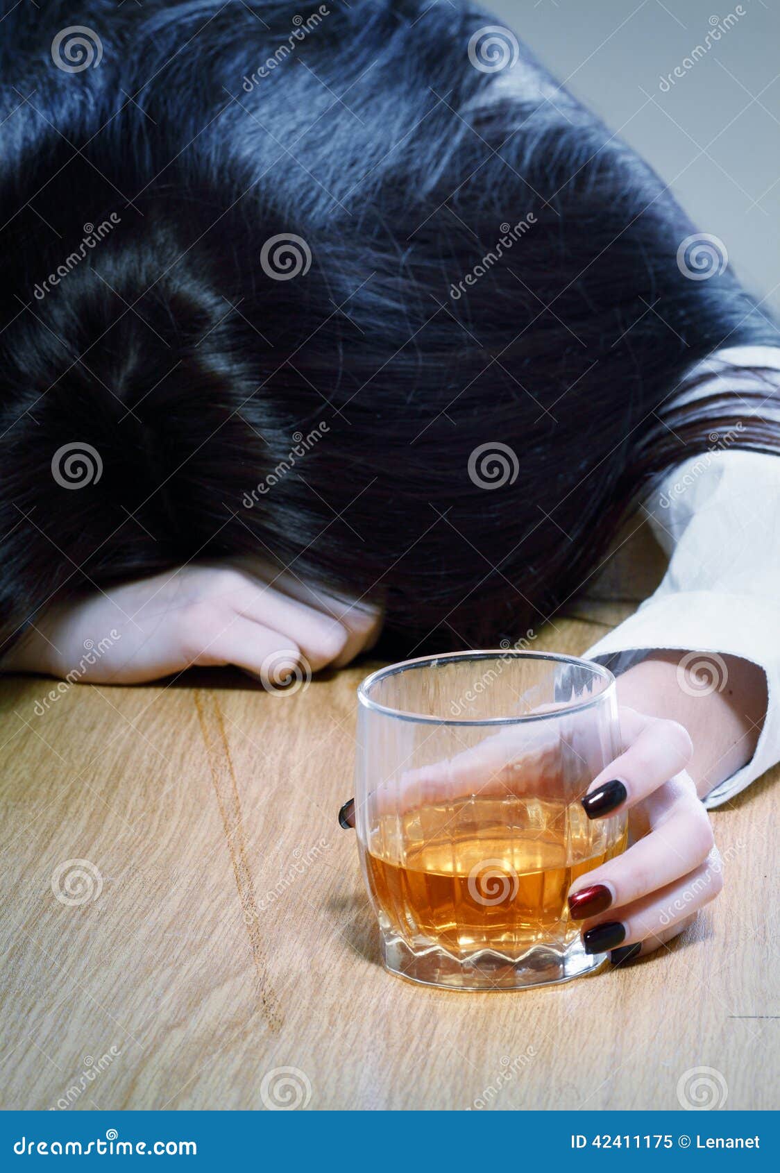 Woman in depression drink stock image. Image of addicted - 42411175