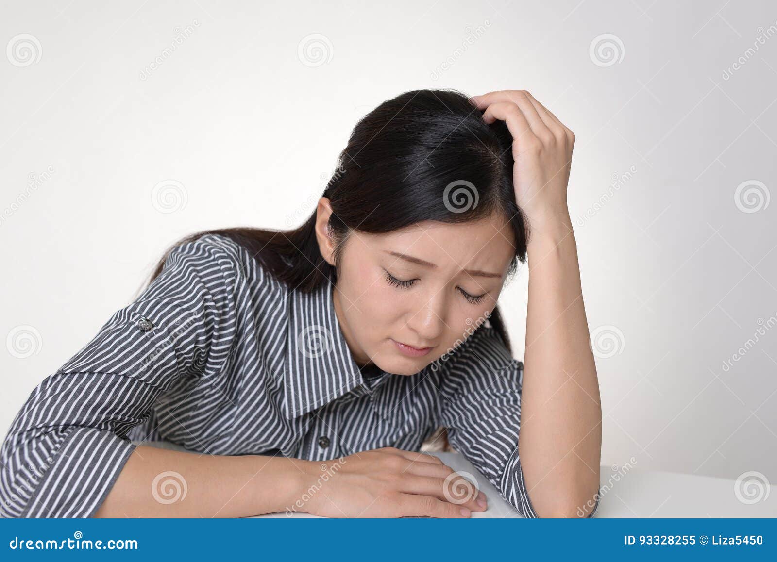 Woman in depression stock image. Image of asian, charming - 93328255
